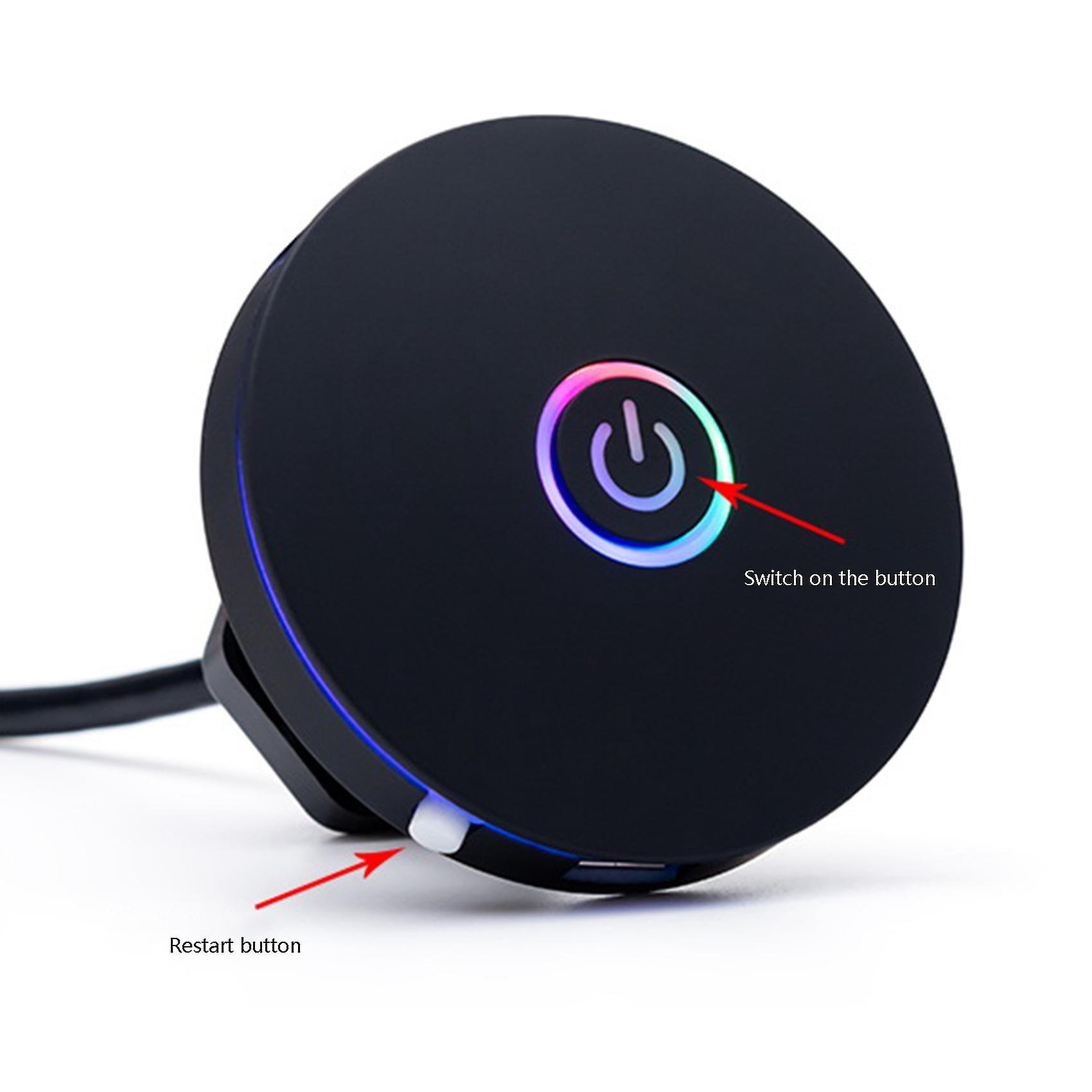 Computer Switch Rgb Lighting Effect External Host Power Switch Button ...