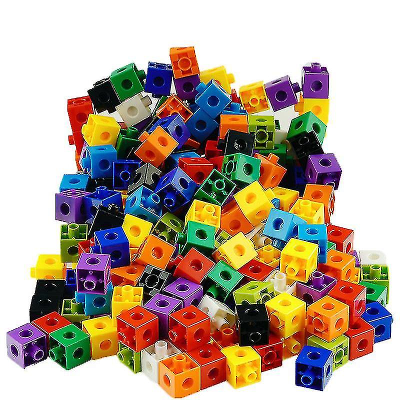 100Pcs mathematics linking cubes numberblocks interlocking multilink counting blocks(Best ...