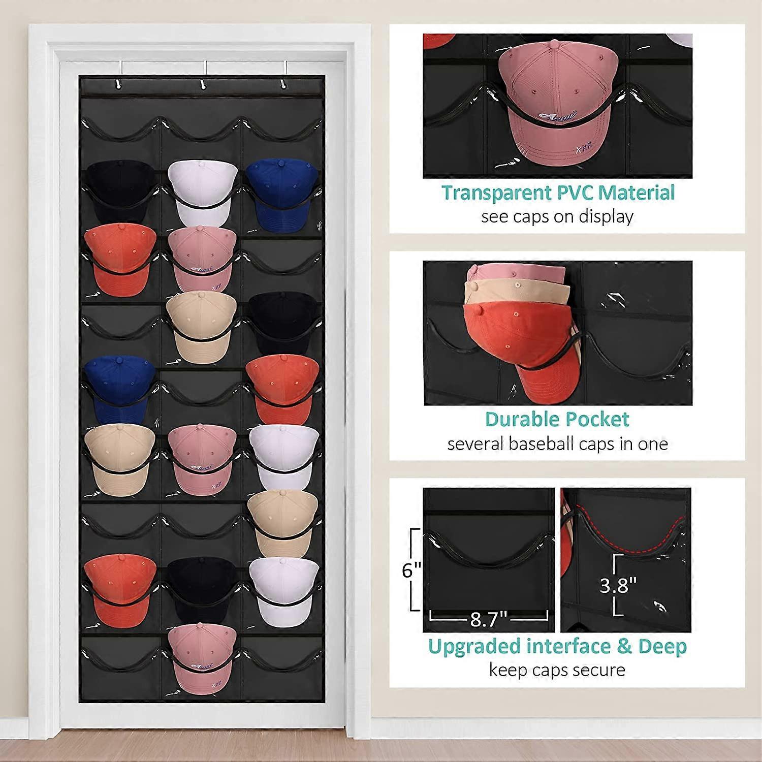 Hat Rack For Baseball Caps 27 Pockets Hat Organizer Hat Organizer For ...