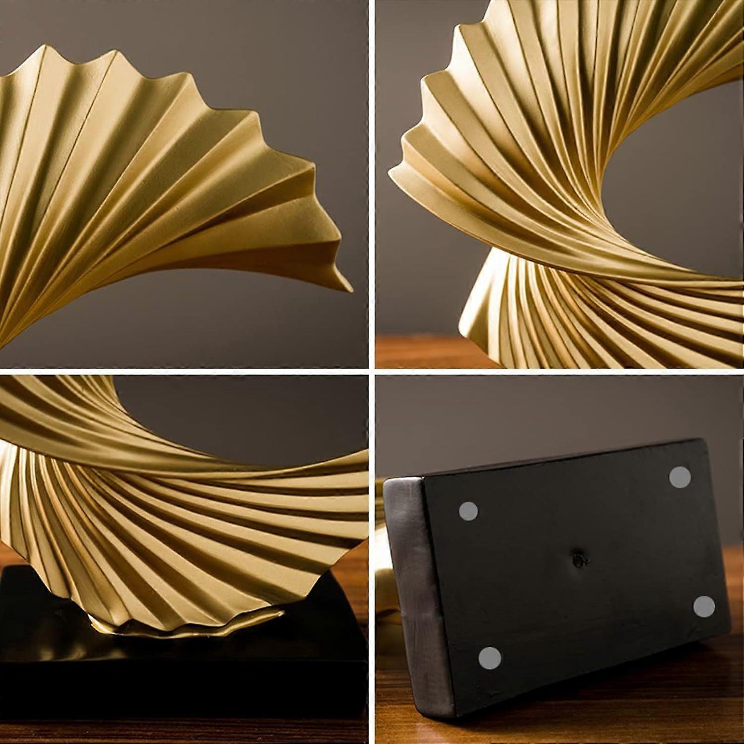 Modern Day Accents Abstract Sculpture Black Base Ocean Wave Tabletop ...