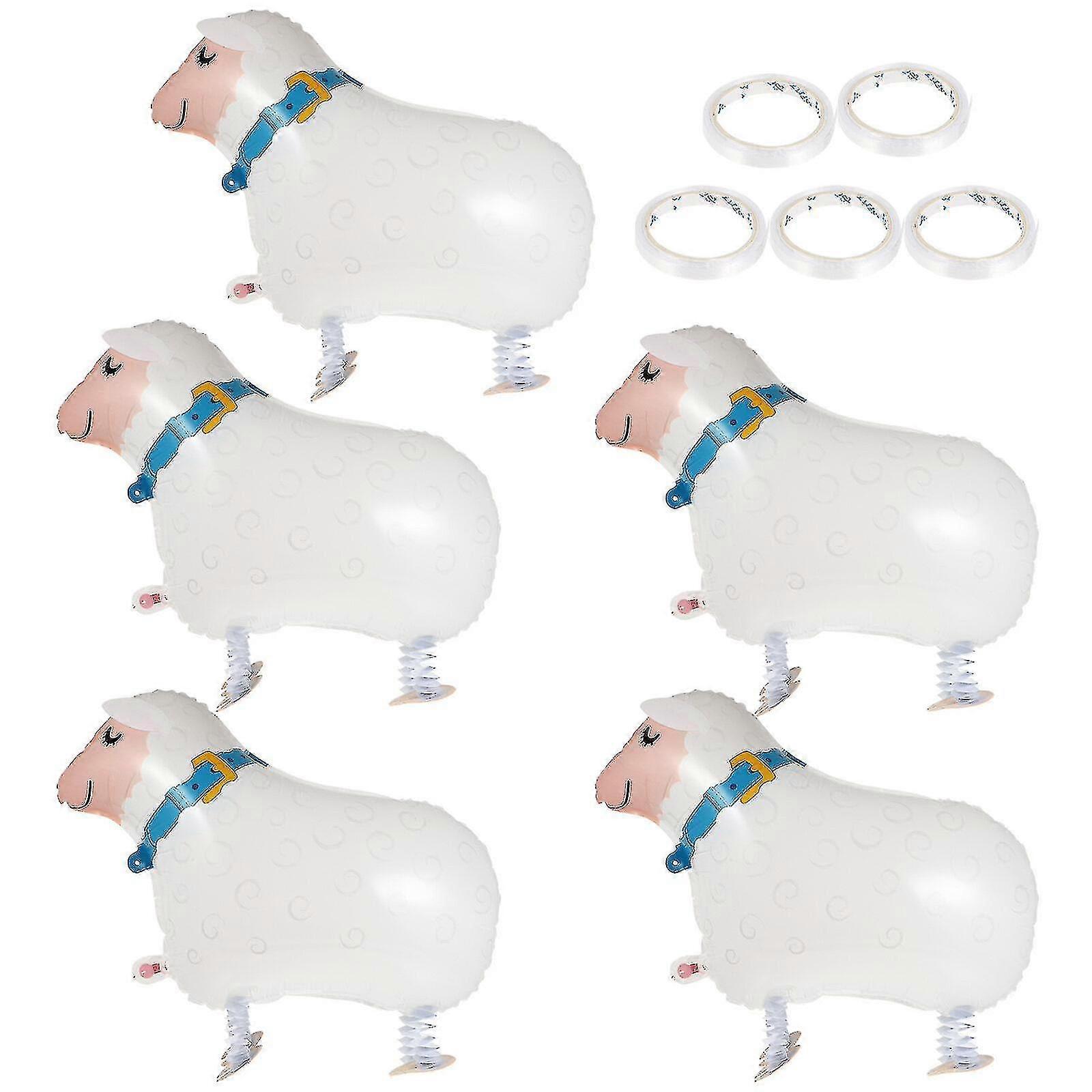 5 Pcs Inflatable Walker Sheep Balloons Animal Balloons Walking Pet ...