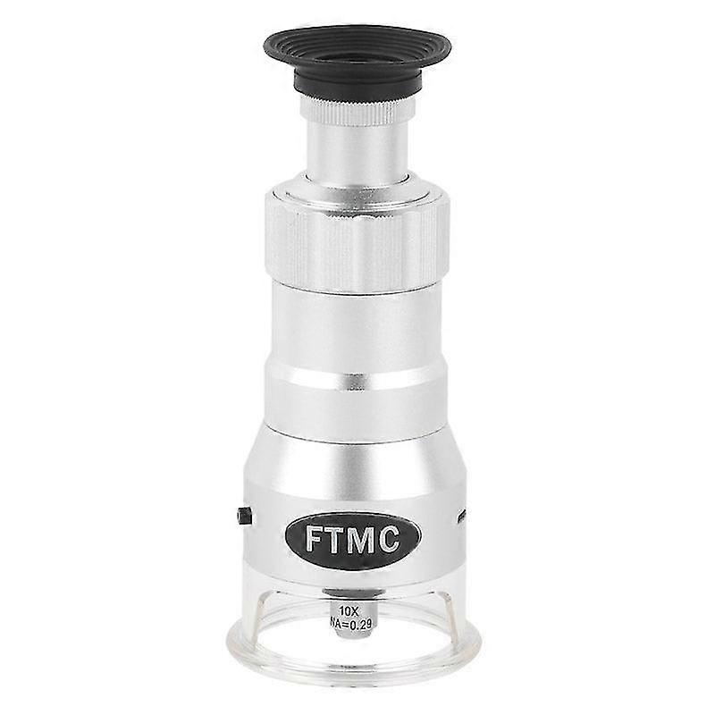 40X 60x 100x portable microscope scale measurement eyepiece led light ...