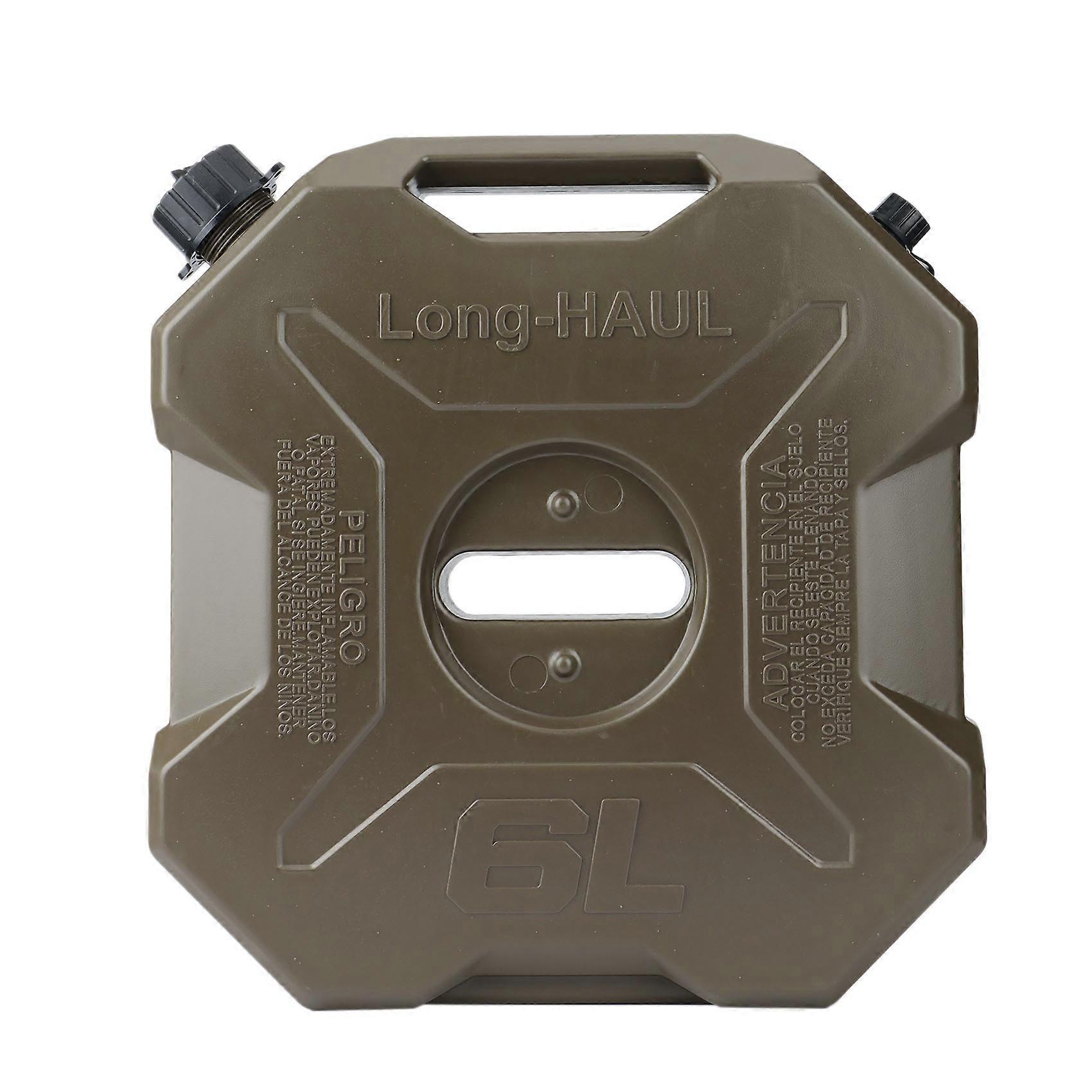 6L Liter Green ATV UTV Motorcycle Spare Can Gas Fuel Tank Plastic ...