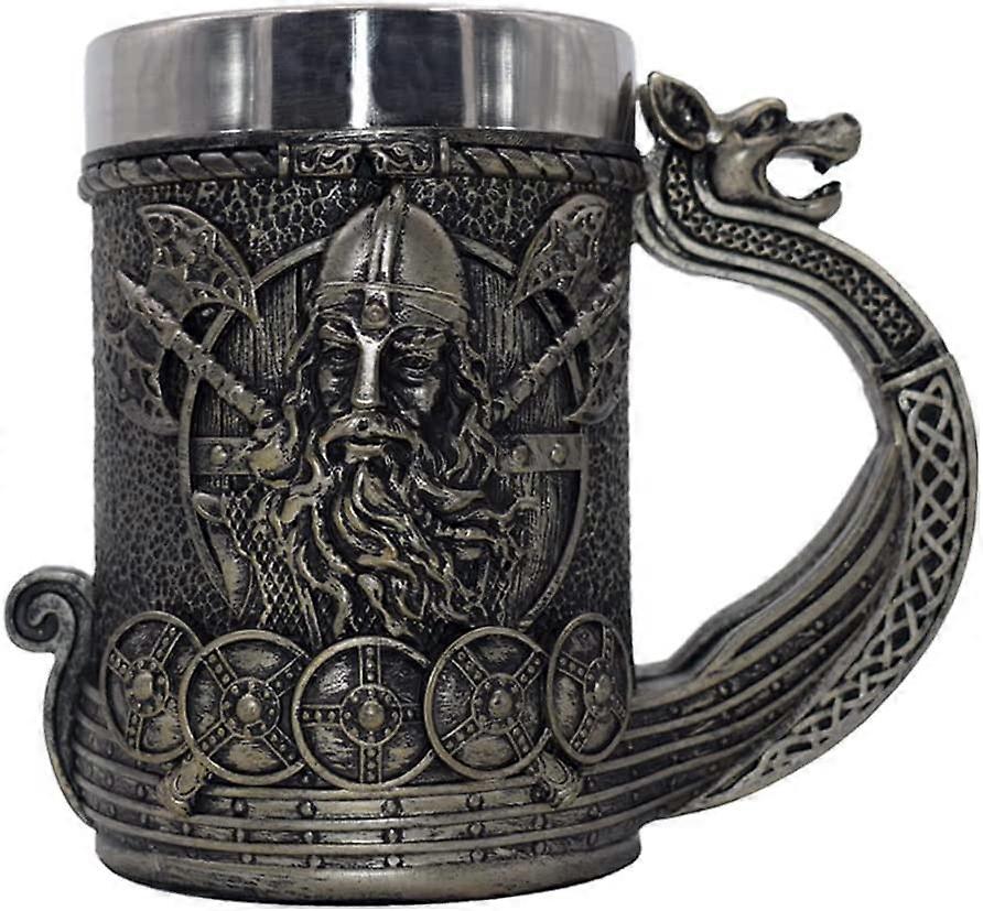 Viking Tankard 600 Ml Beer Mug with Handles Stainless Steel Mug Viking ...