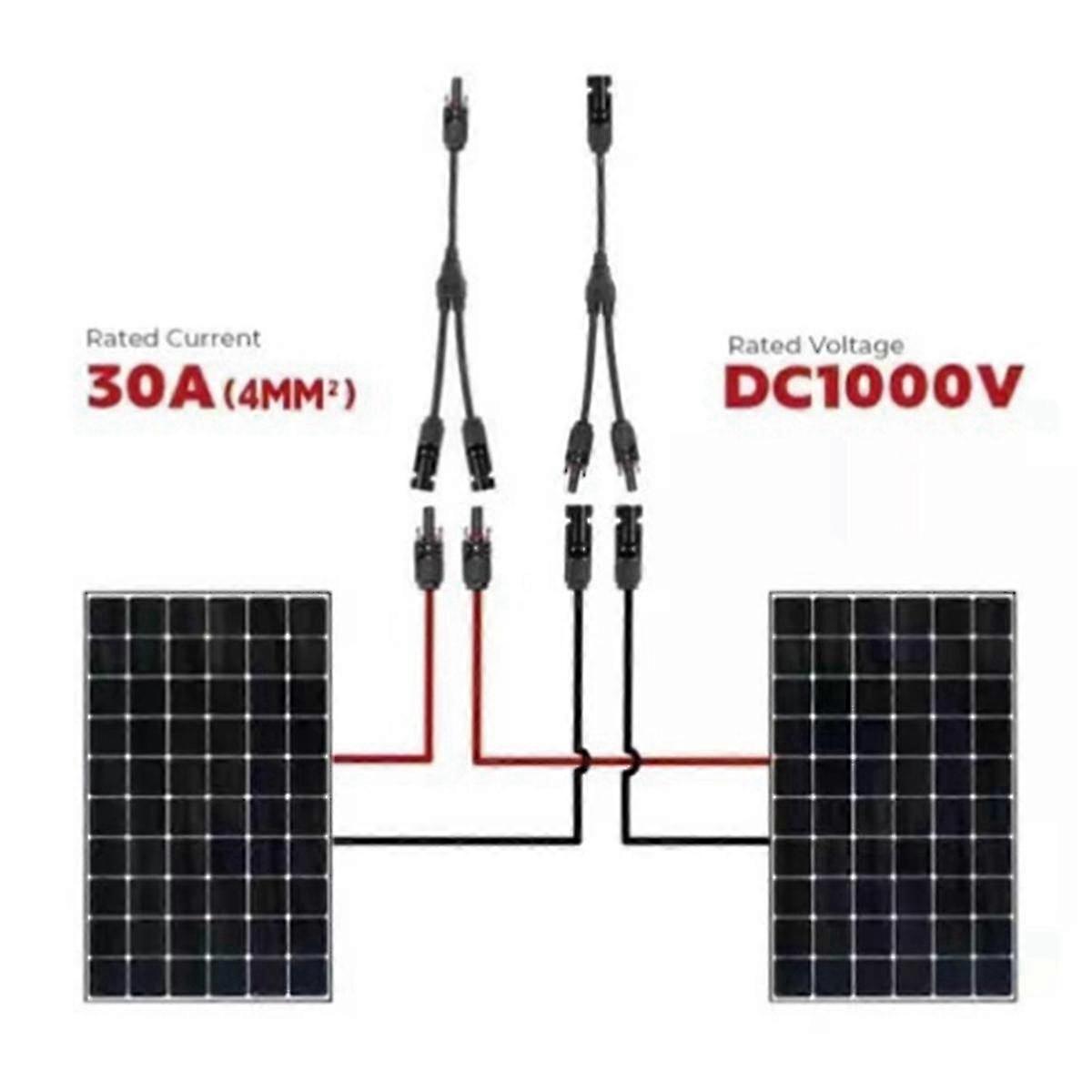 Solar Connectors Y Branch Parallel Pv Adapter Cable Wire Plug Tool Kit ...
