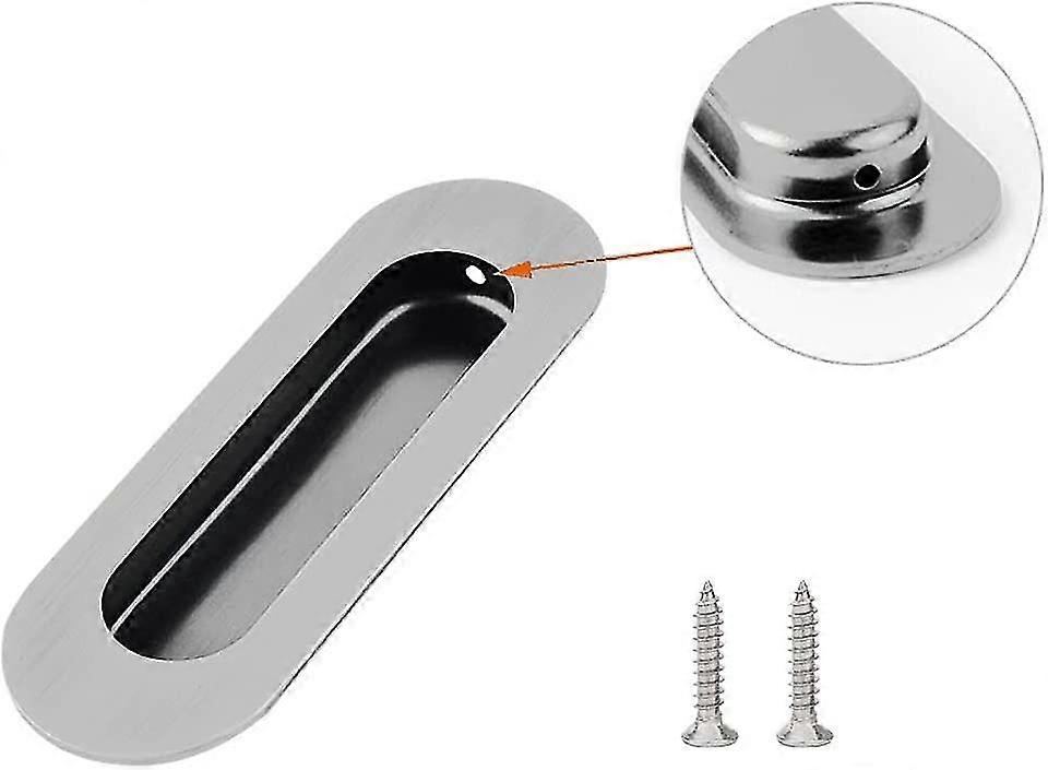 4 Pieces Sliding Door Handles Oval Recessed Handle Shell Handle ...