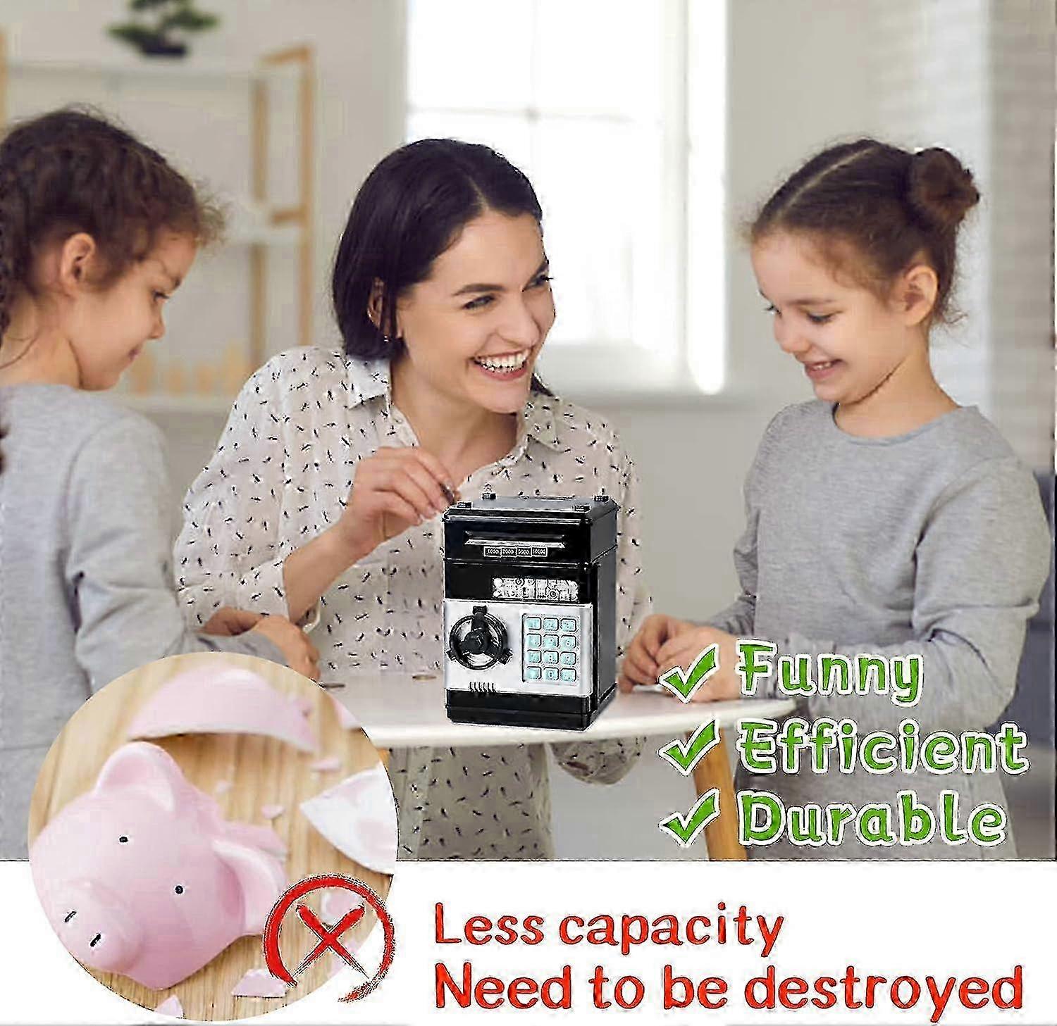 Money Box for Kids Age 3-12, Electronic Money Bank Safe Piggy Bank for ...