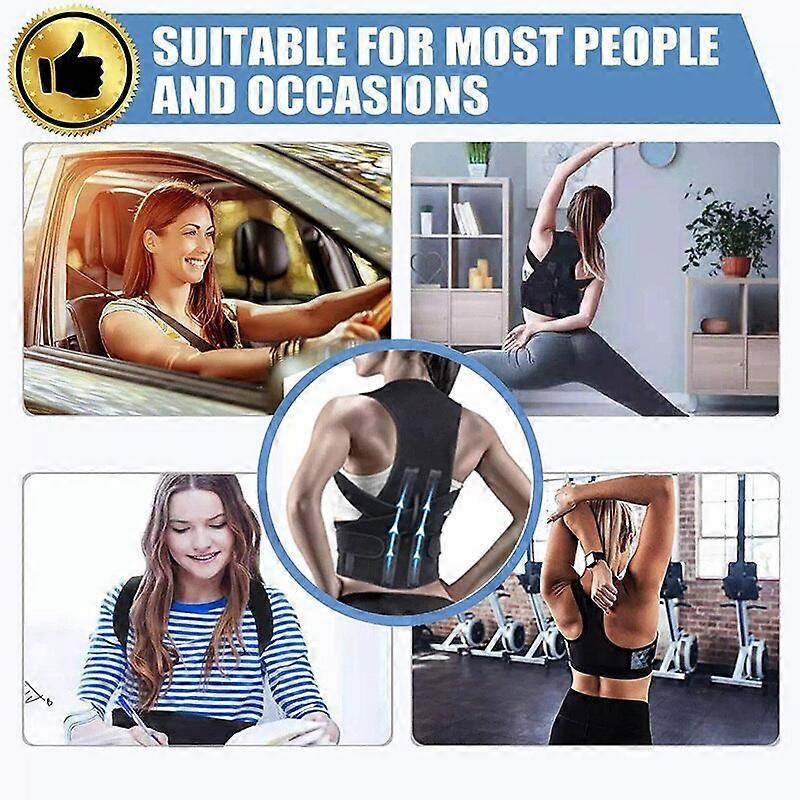 Alloy Bar Posture Corrector Scoliosis Back Brace Spine Corset Shoulder ...