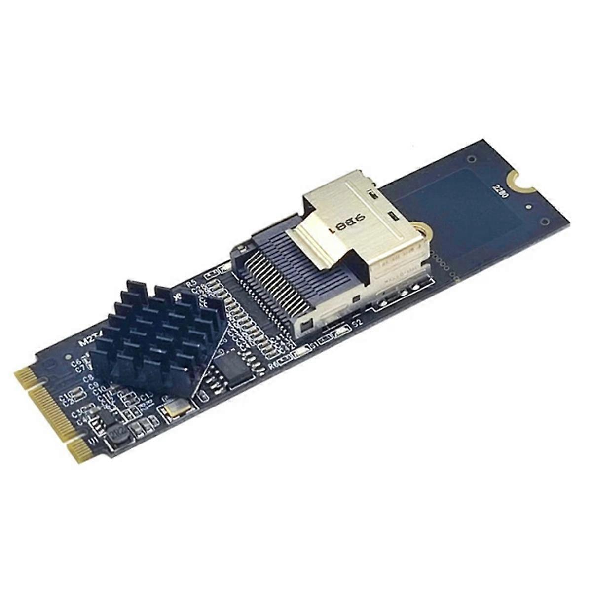 M.2 NVME to Mini SAS SFF-8087 Expansion Card Support 4 Port SATA3.0 ...