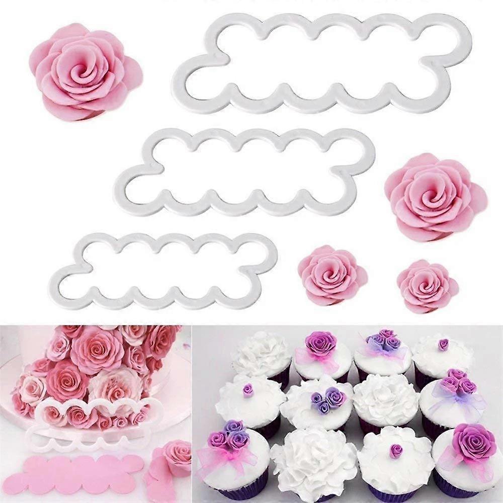 9 Pieces Pastry Modeling Tools, 9 Pieces Rose Petal Sugarcraft Molds, 9 ...