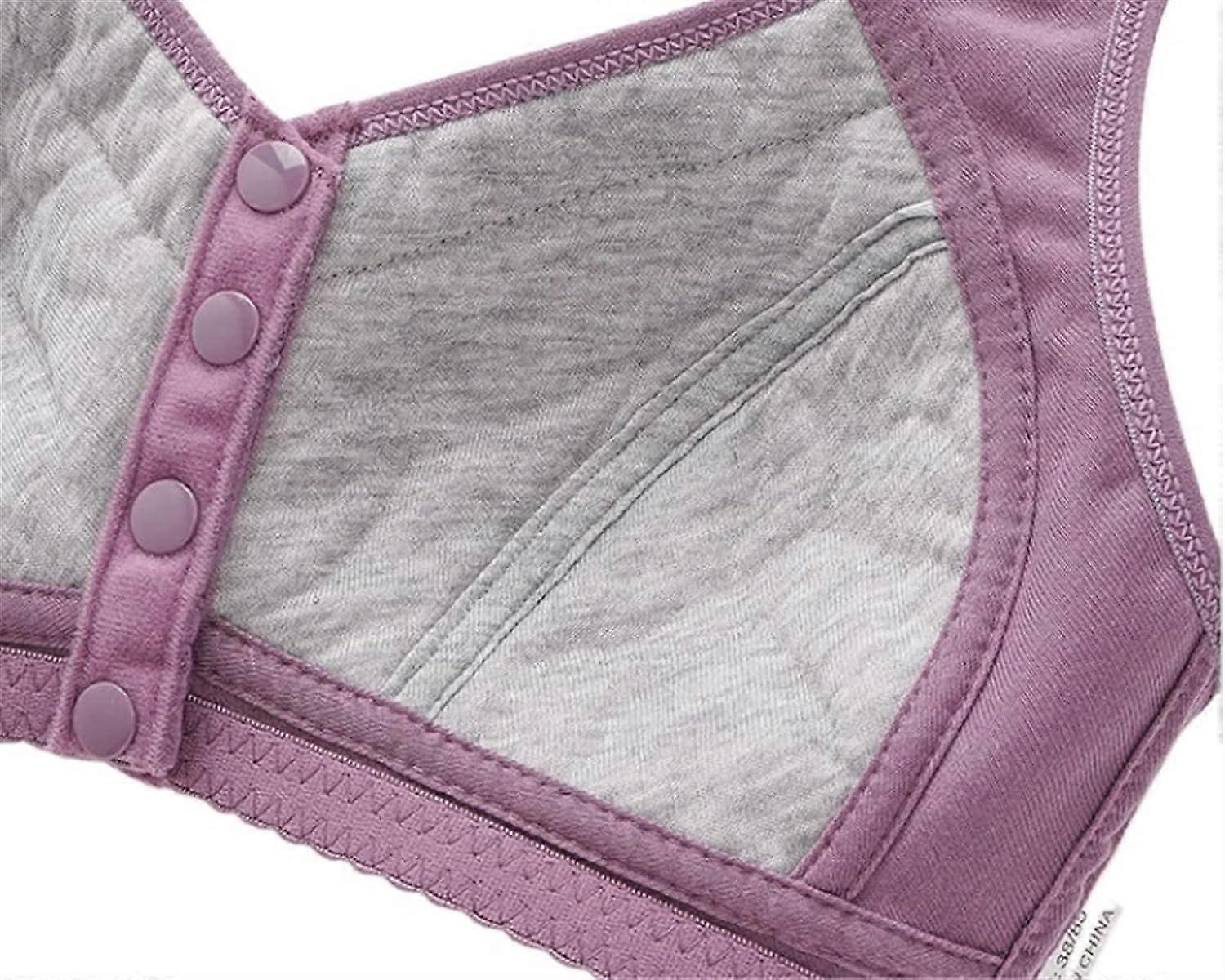 Bra 2 Pieces Daisy Front Button Breathable Cotton Bra with Front ...