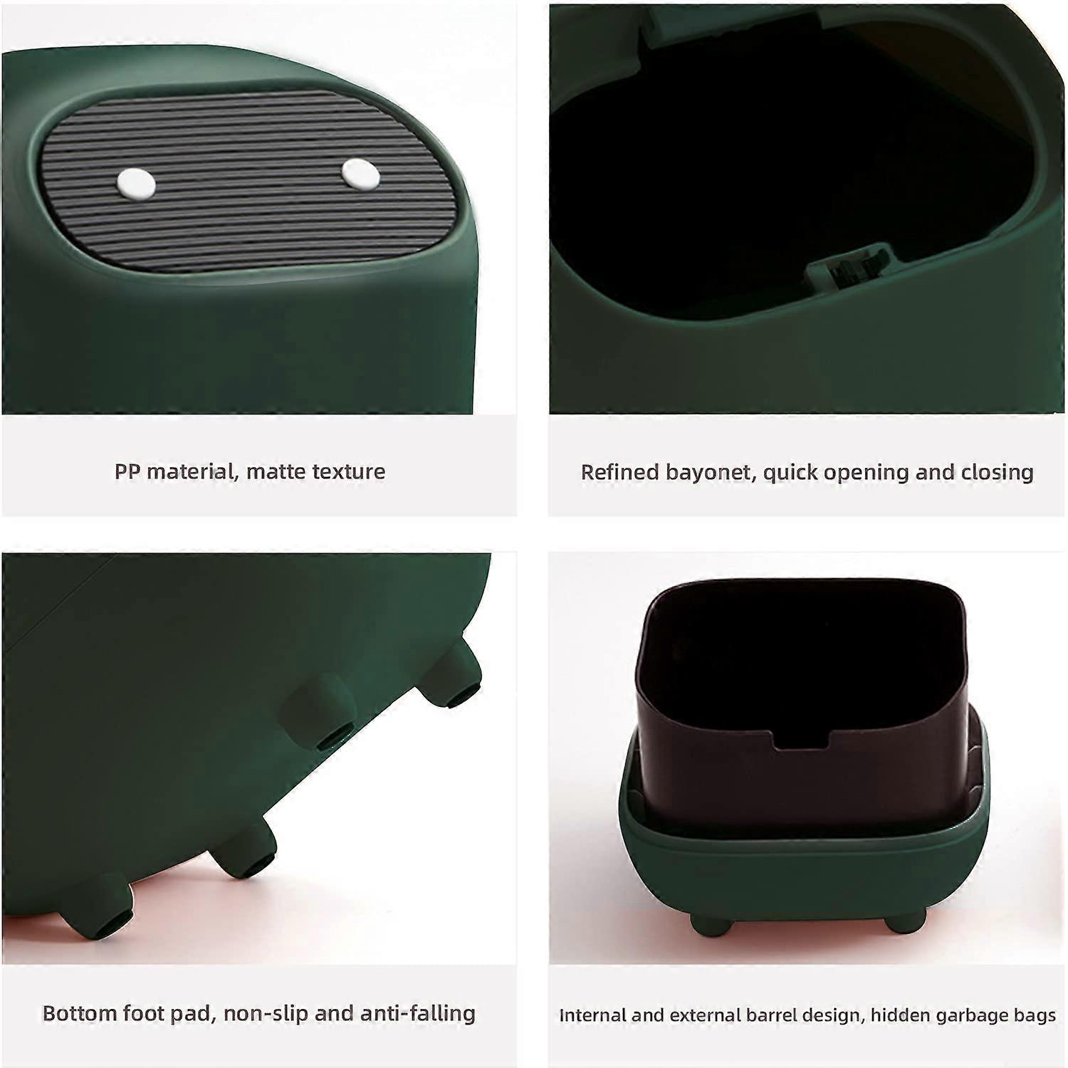 Small trash can, cute ninja desktop trash can with lid, trash can for ...