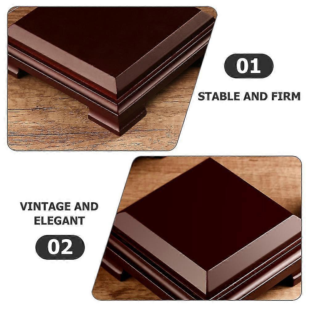 Square Wooden Display Base Small Wood Base Teapot Base Vase Stand Fish ...