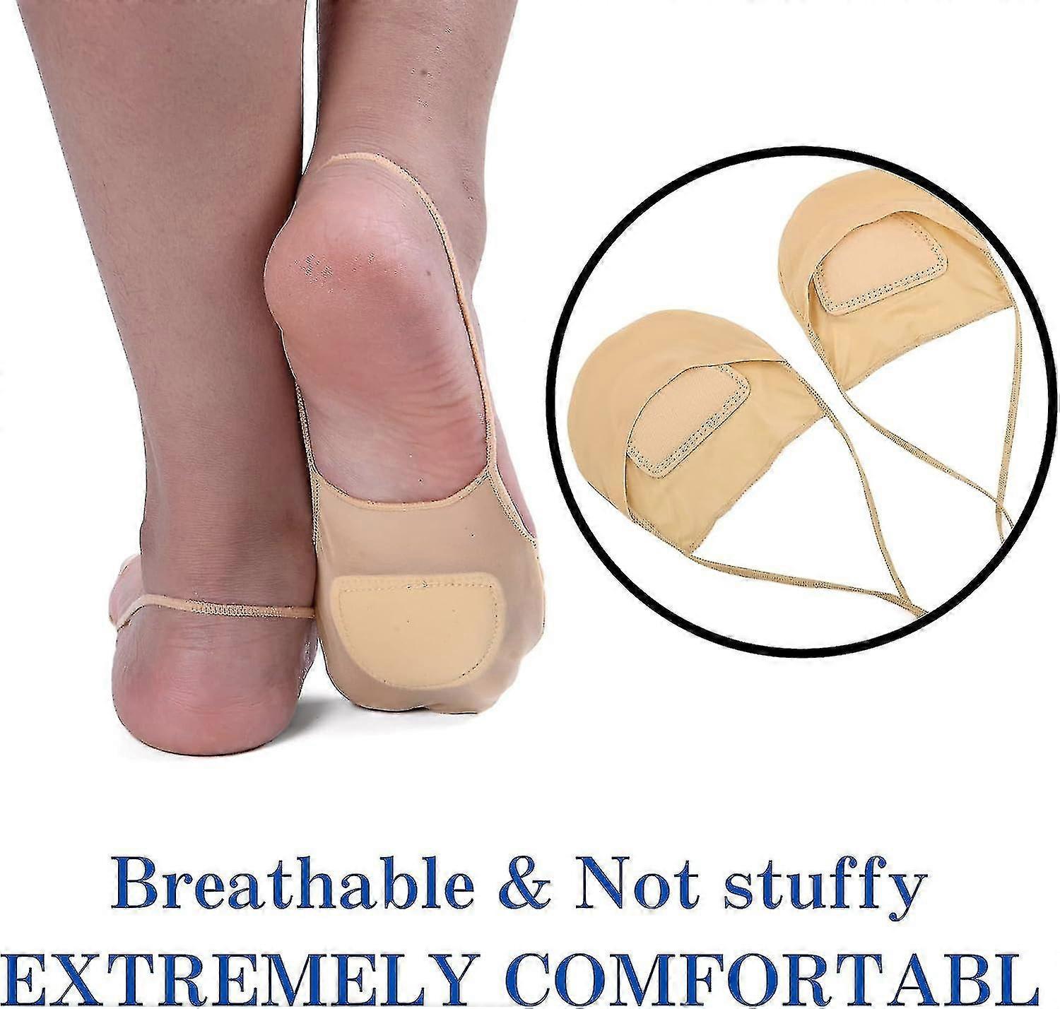 Women's Slingback Sheer Liner Sock Ladies Invisible Toe Cover Socks Low ...