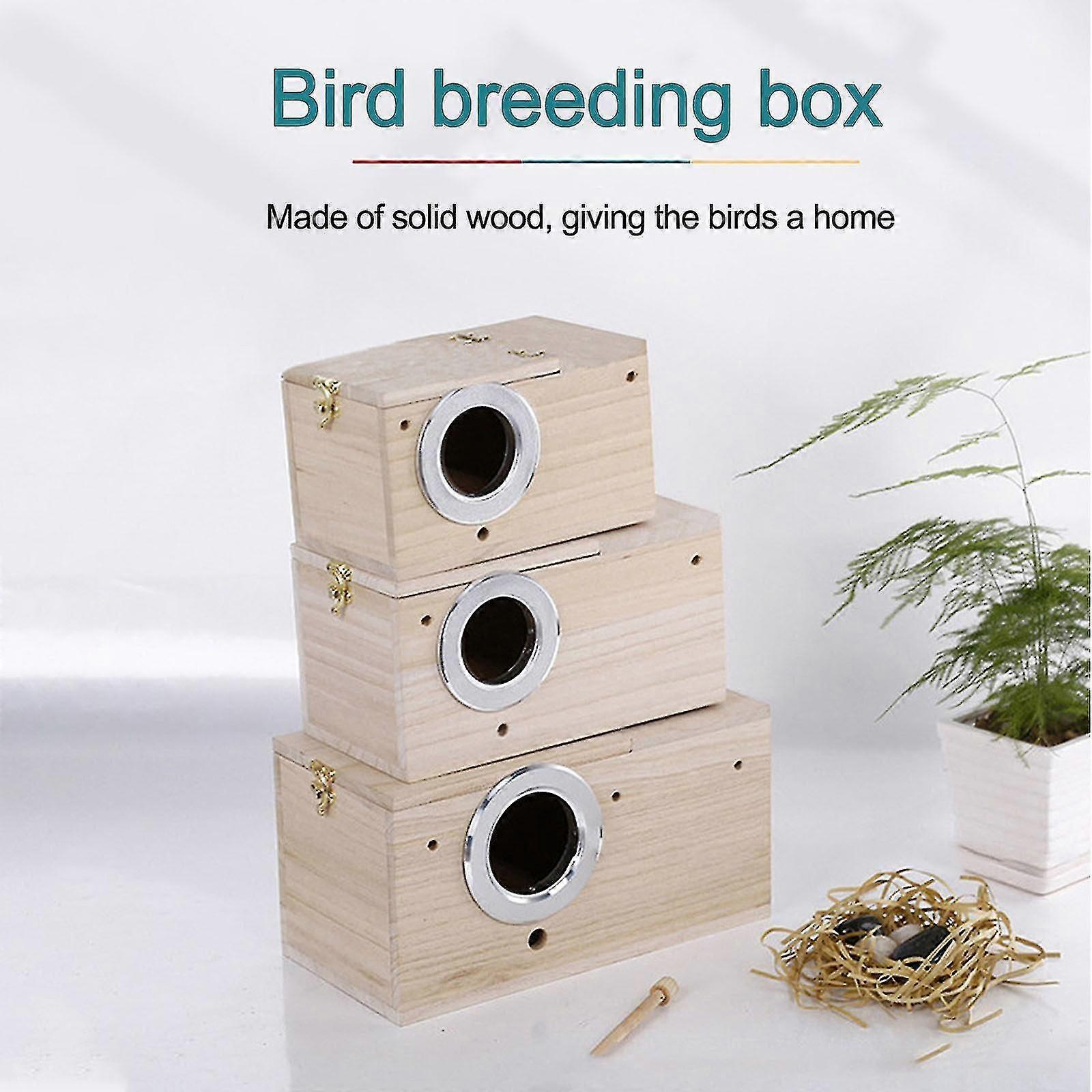 Parrot Nest Breeding Box With Built-in Baffle And Anti-bite Ring For ...