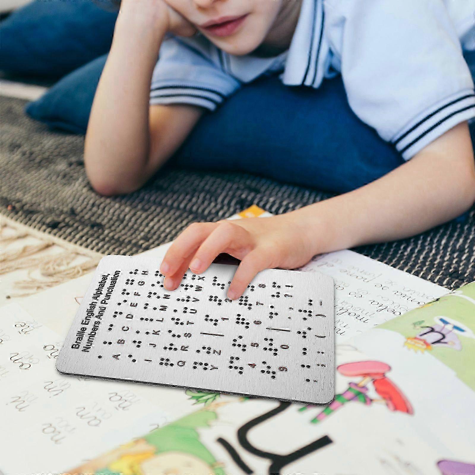 Braille Alphabet Board With Raised Dots Stainless Steel Numbers ...