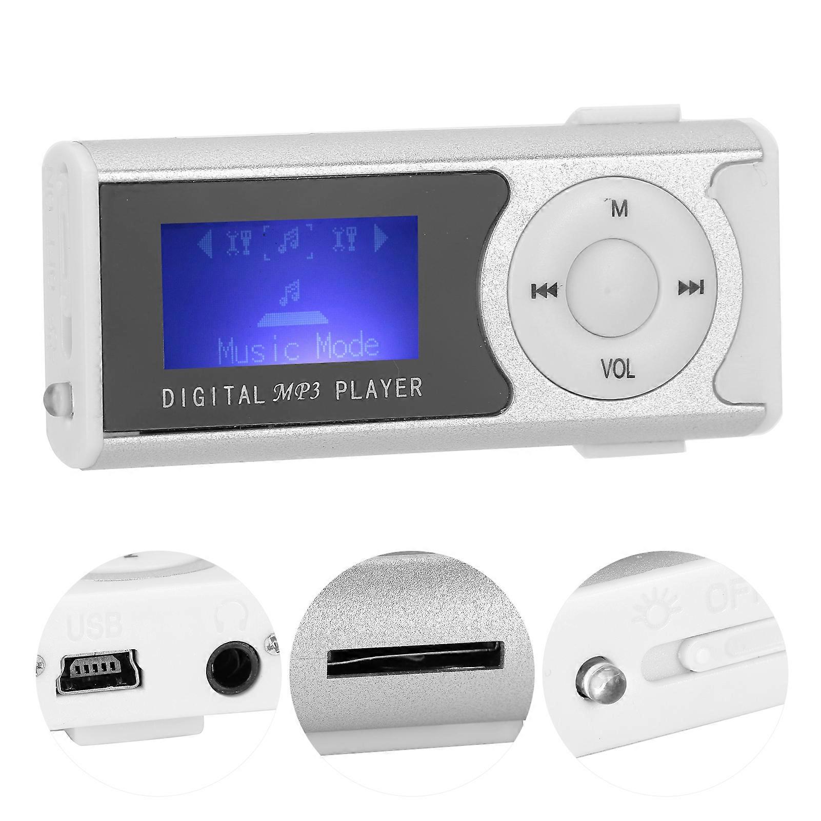 Sports MP3 Music Player Mini USB Clip LCD Screen 16GB Portable Media ...