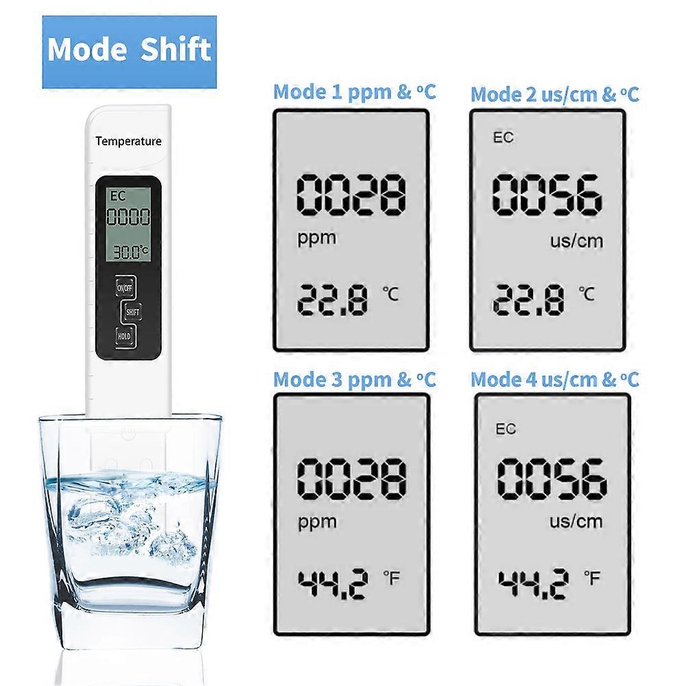 Water Quality Tester TDS EC Meter Temperature Measurement Combo for ...