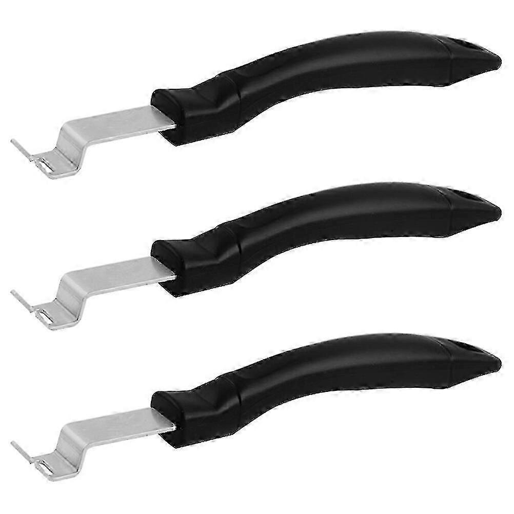 3pcs Stainless Steel Grill Plate Lifter Gripper Heat-resistant Grill ...