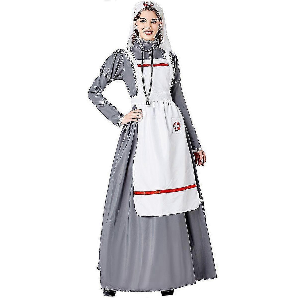 Florence Nightingale Inspired Women's Medieval Nurse Carnival Costume ...