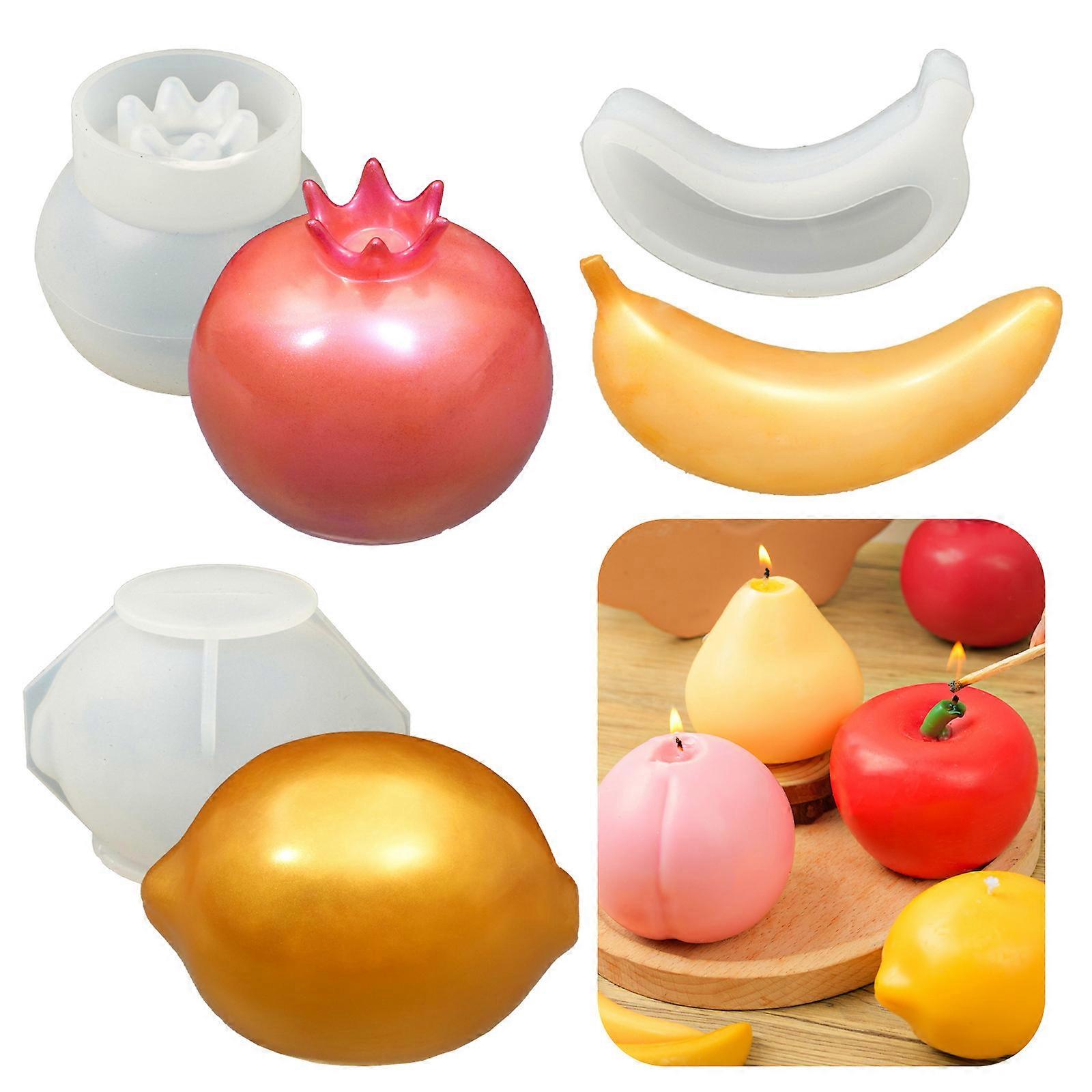 Fruit Shape Silicone Candle Molds Fruit Soap Molds for Candle Soap ...