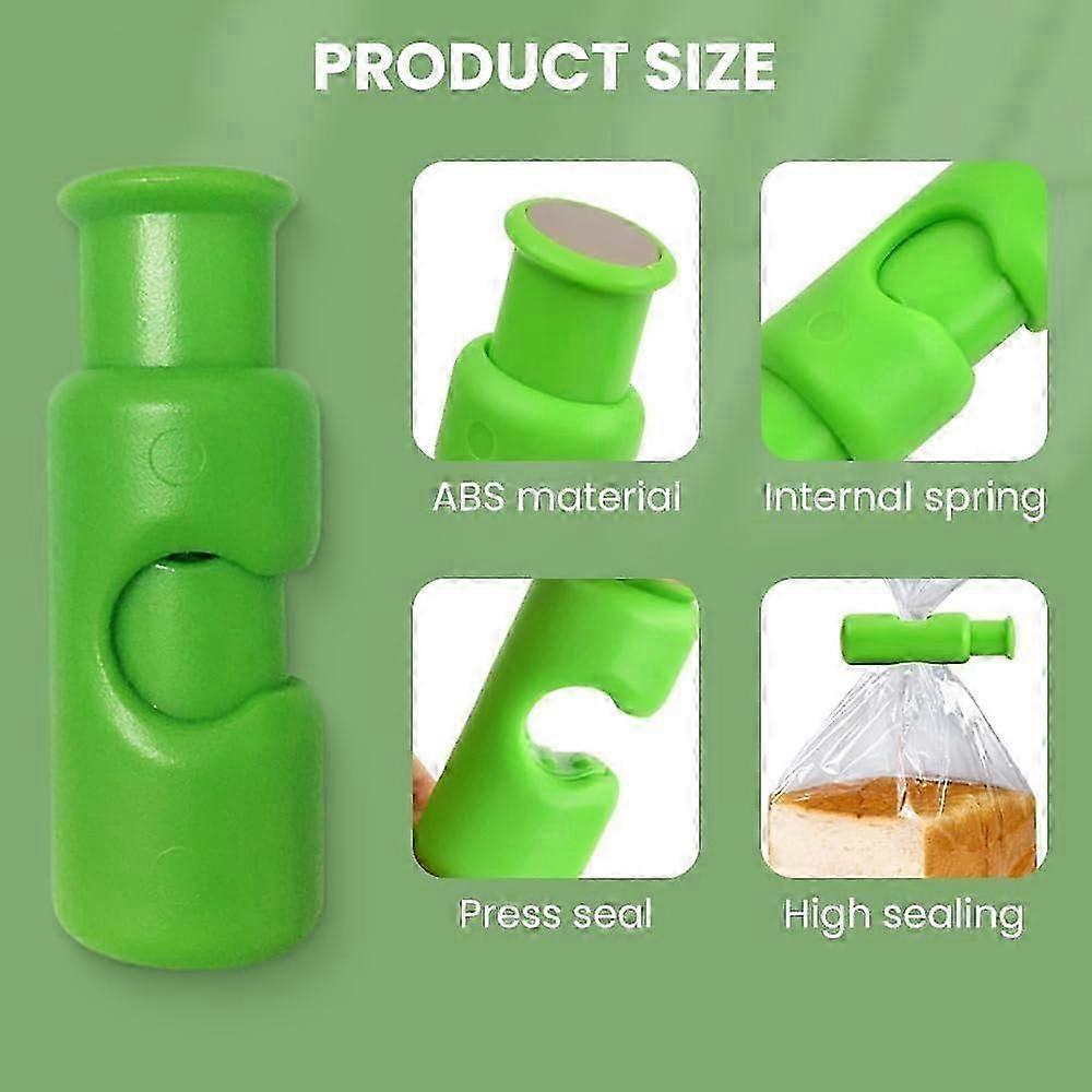 Bag Clips, Snack Bread Sealing Clip, Squeeze and Lock Bread Bag Clips ...