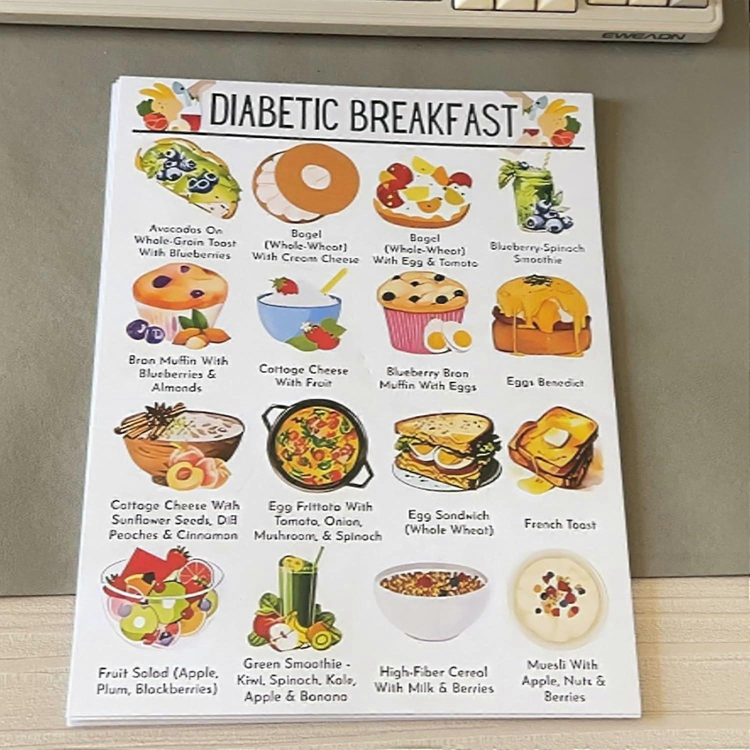 12pcs Diabetic Food List Chart and Meal Planner for Diabetics, Diabetes ...