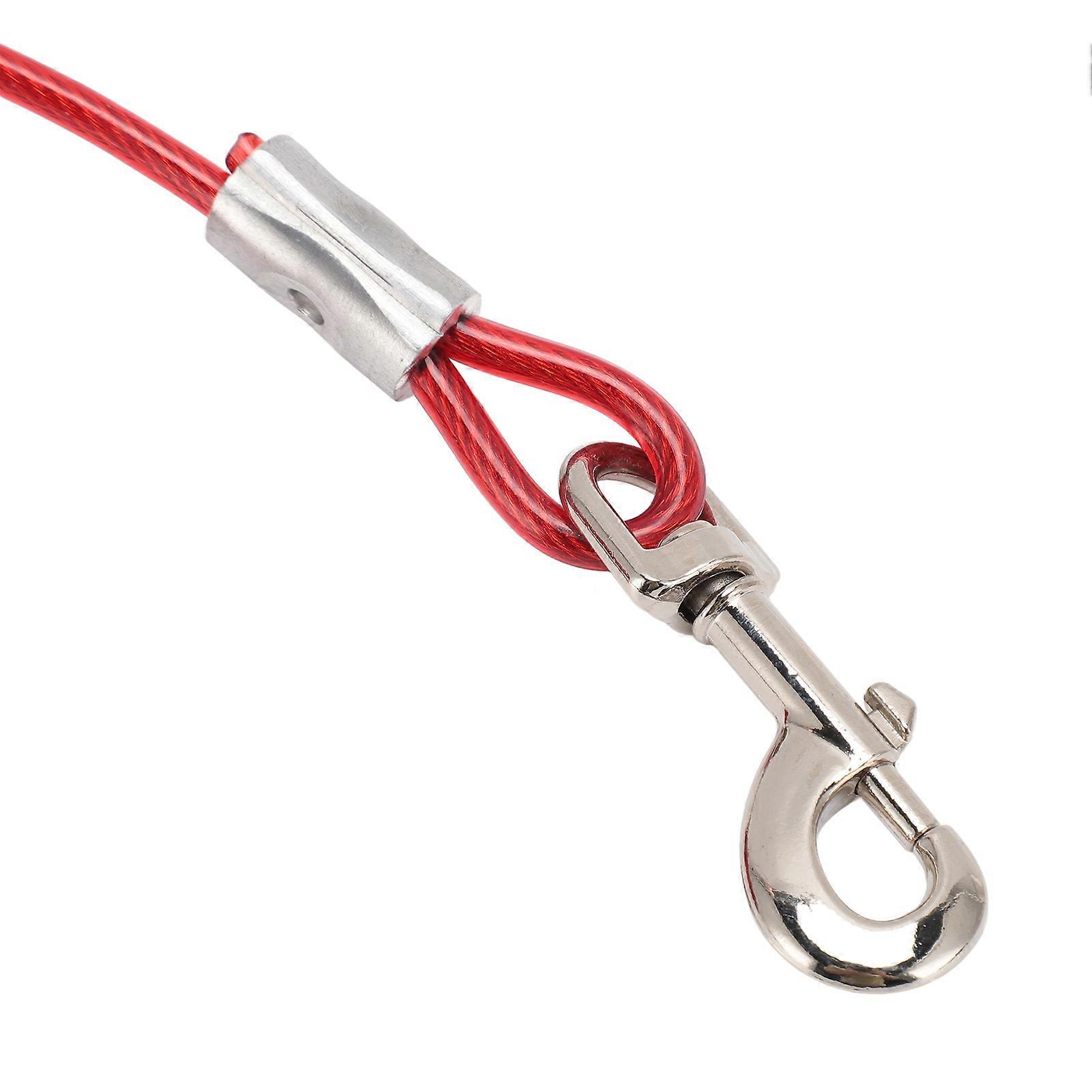 Dog Tie Out Cable Steel Wire 6mmx3m Red Heavy Duty Leash | Fruugo UK