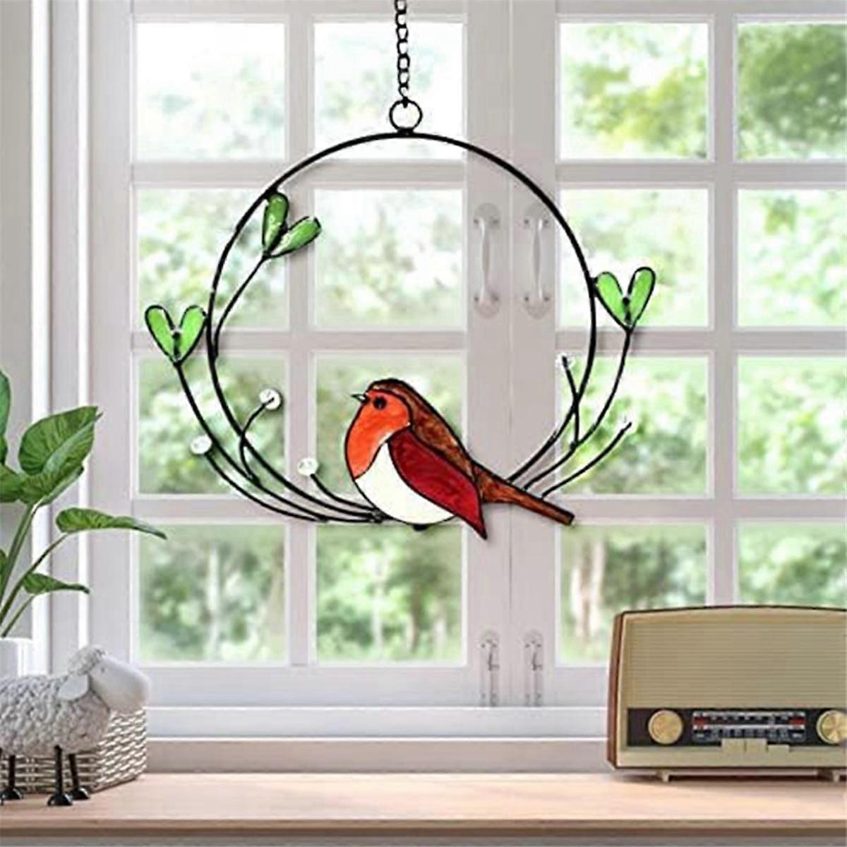 Window Hanging Spring Window Decoration Multicolor Bird Suncatcher ...