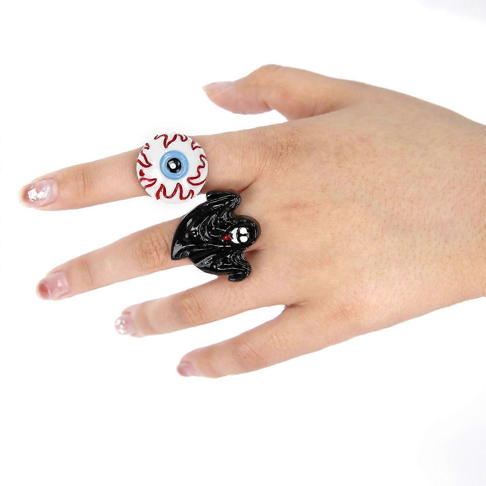 Halloween ghost ring set children's adult ghost party decoration ...