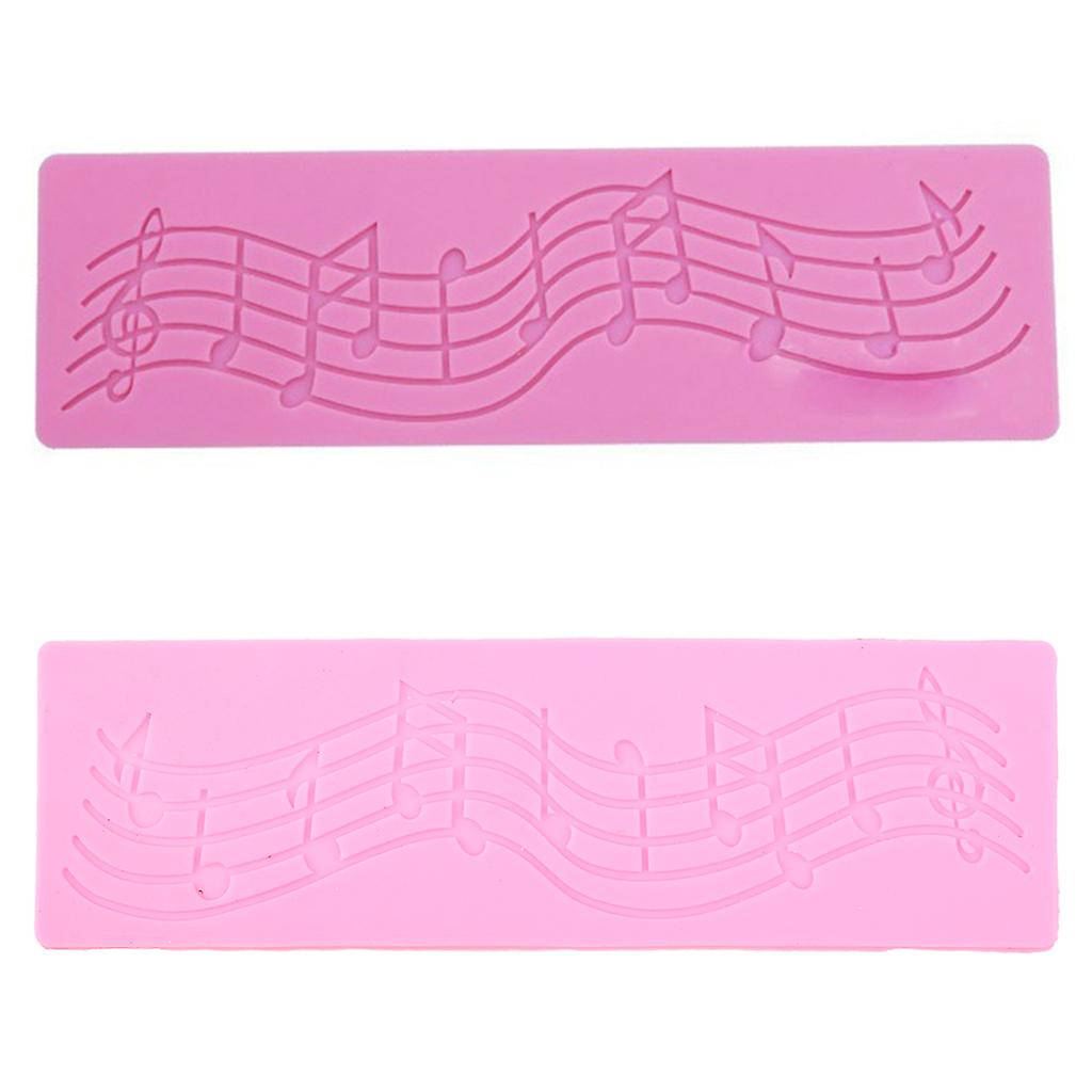 Musical Note Silicone Fondant Cake Mold Mat Chocolate Decorating Tools ...