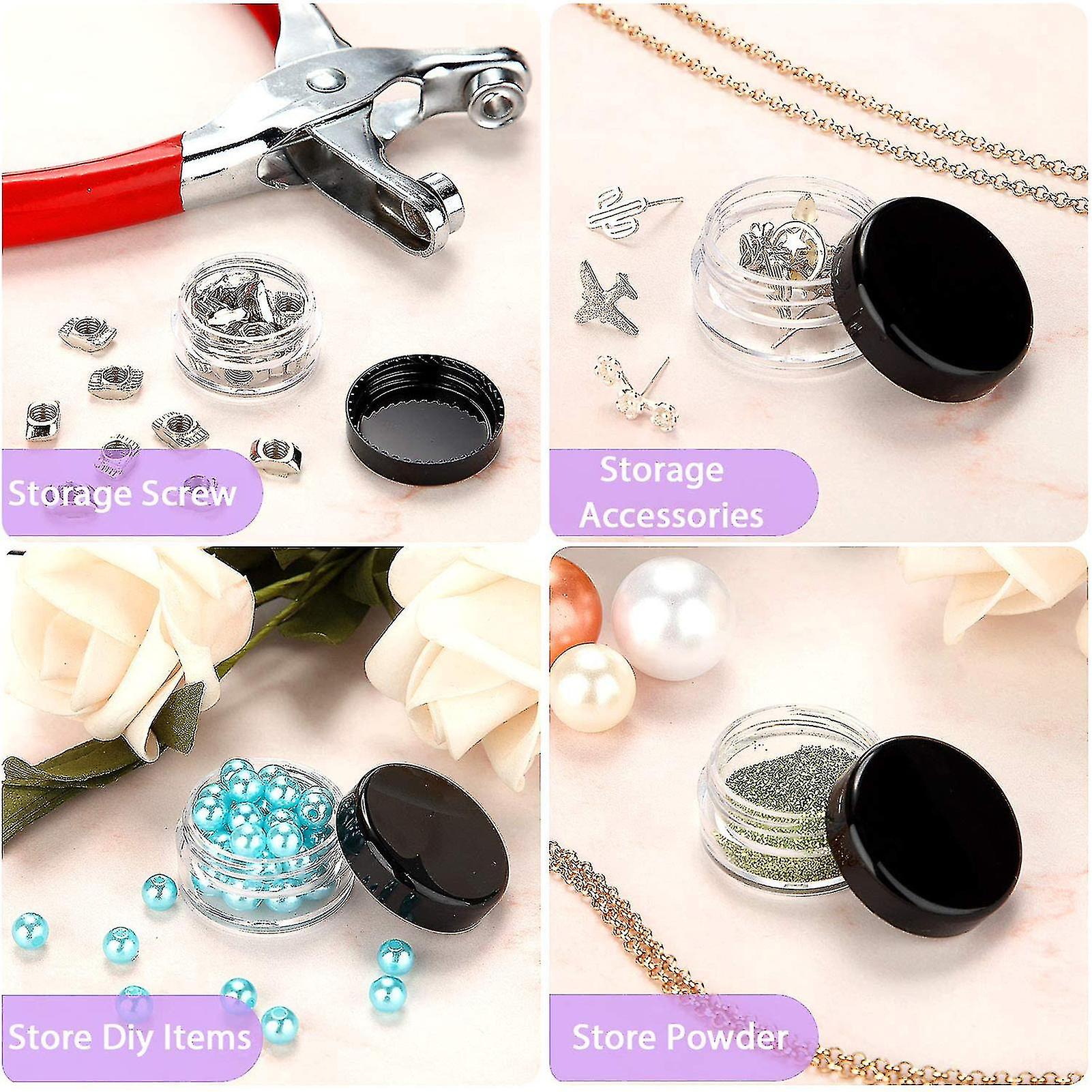 5ml Cosmetic Container Set Of 100 Clear Sample Jar With Lid Tiny ...