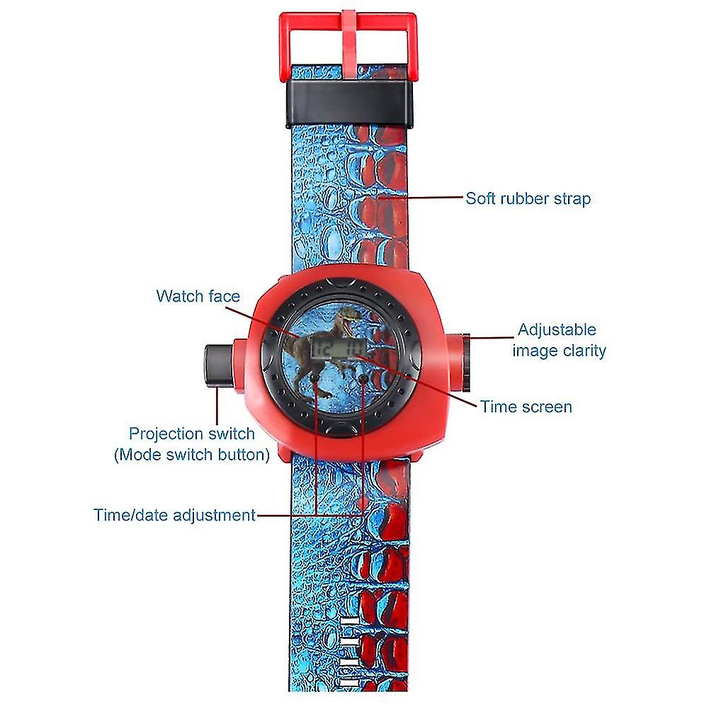 Children Projector Watch With 24 Dinosaur Projection Patterns, 3d ...