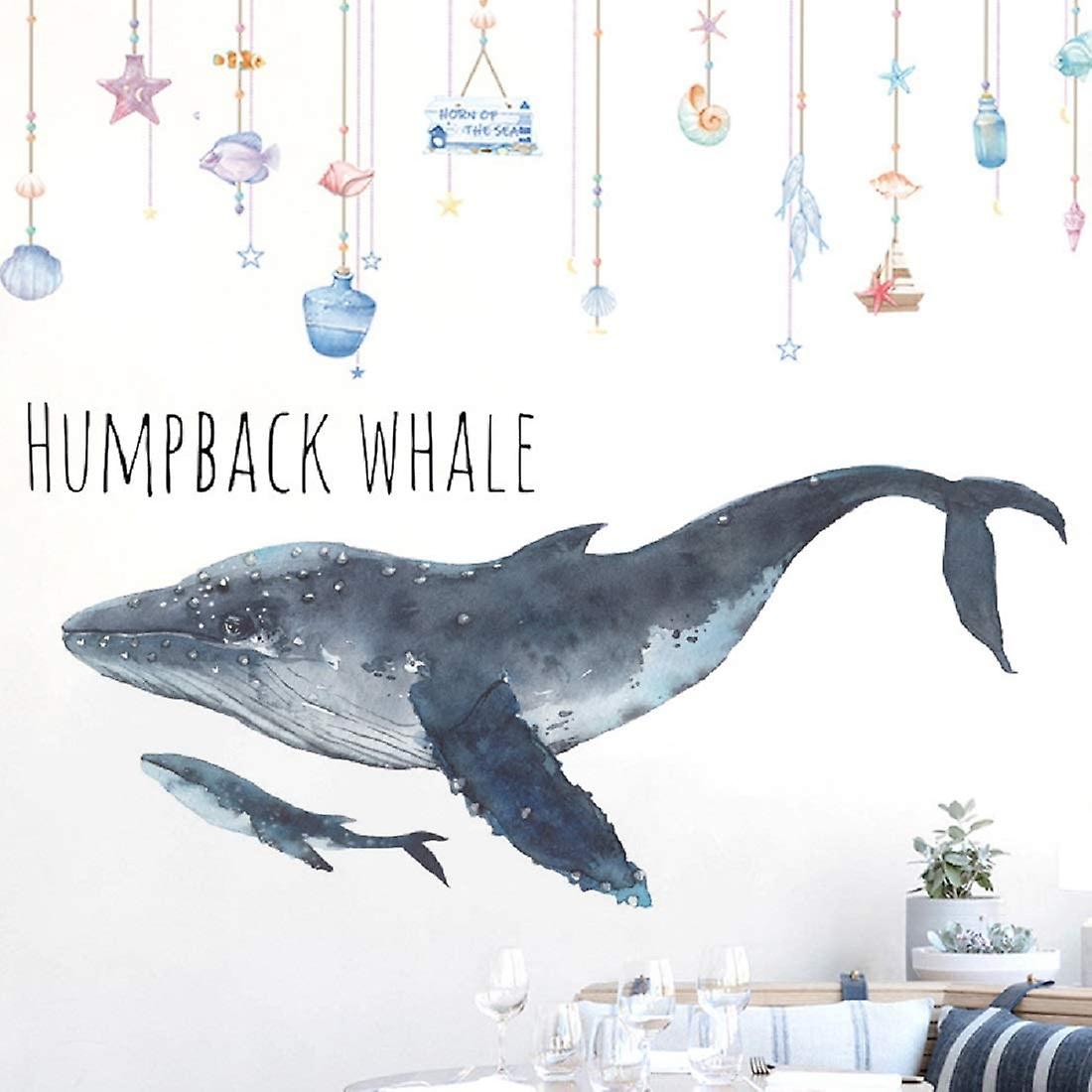 Humpback Whale Wall Decals Marine Animal Stickers Peel and Stick Art ...