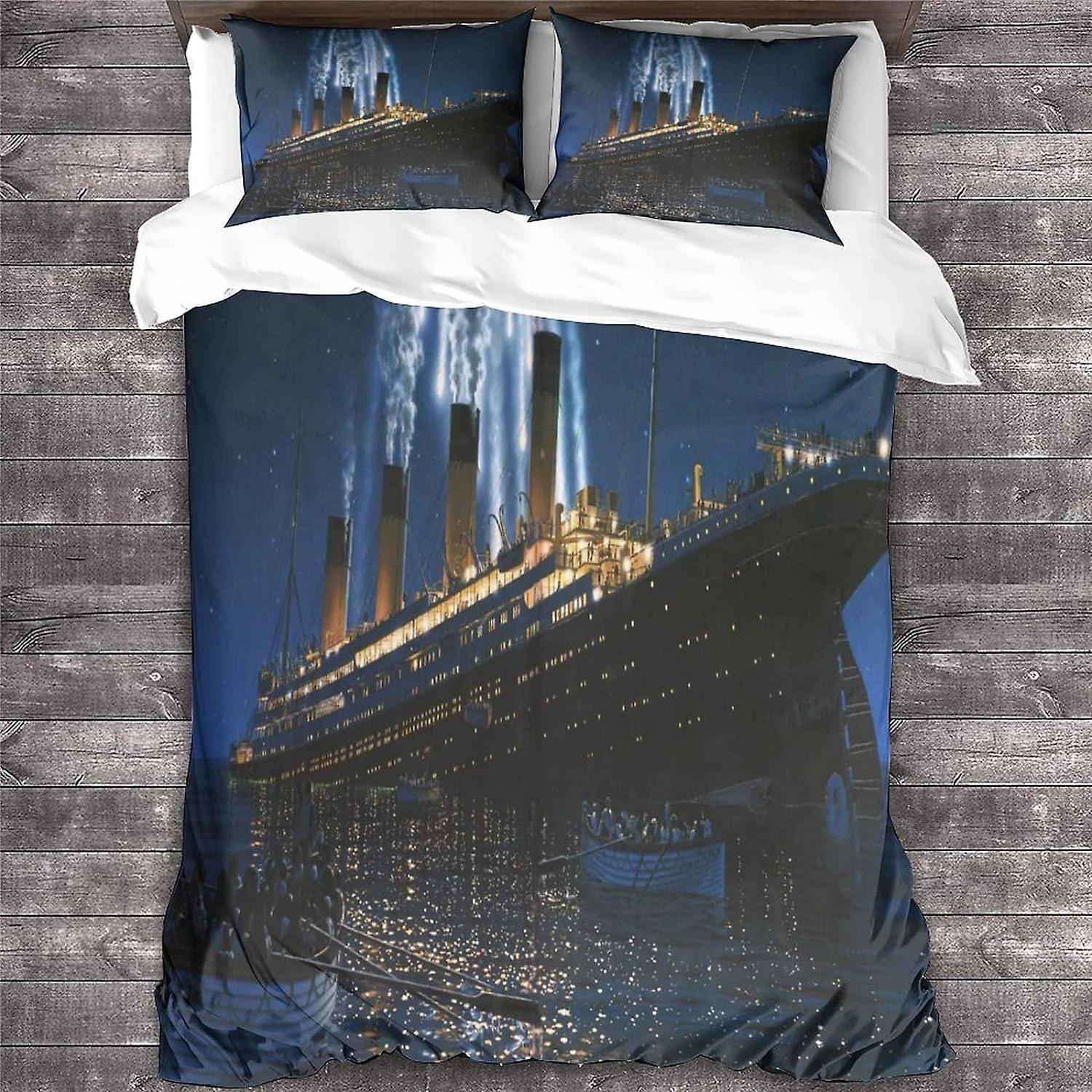 Titanic 3D Print Quilt Cover Duvet Cover Set Single Print Duvet Bedding ...