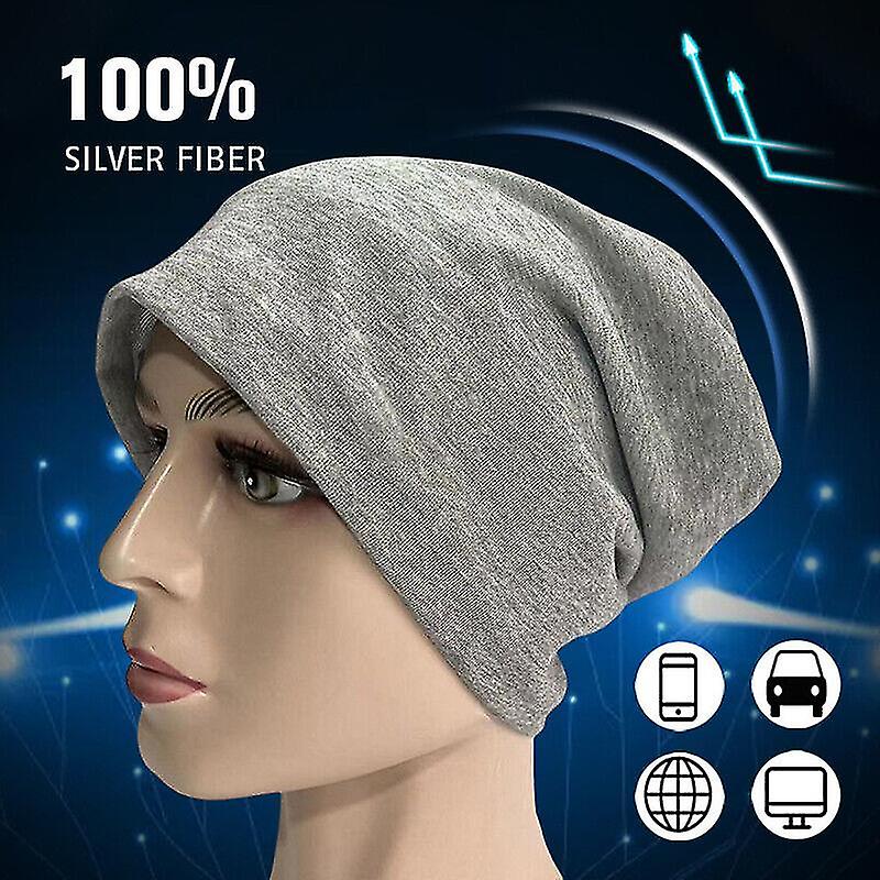 Silver Anti Radiation Beanie Emf Protection Hat Rf/microwave Protection ...