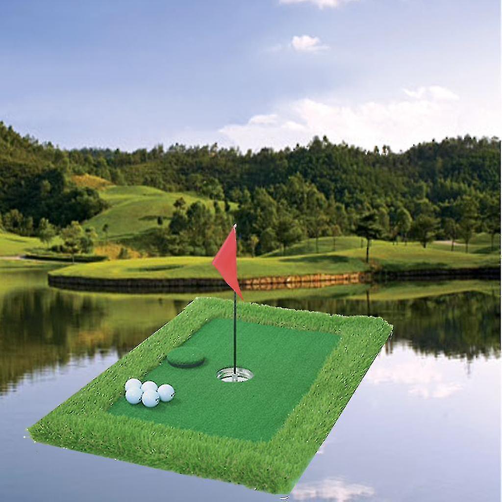 Golf Pool Floating Golf Game Green Mat Compete Set 54x90cm | Fruugo UK
