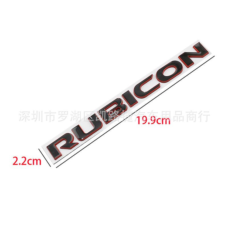 Car 3d Metal Rubicon Letter Logo Trunk Fender Badge Emblem Decals ...