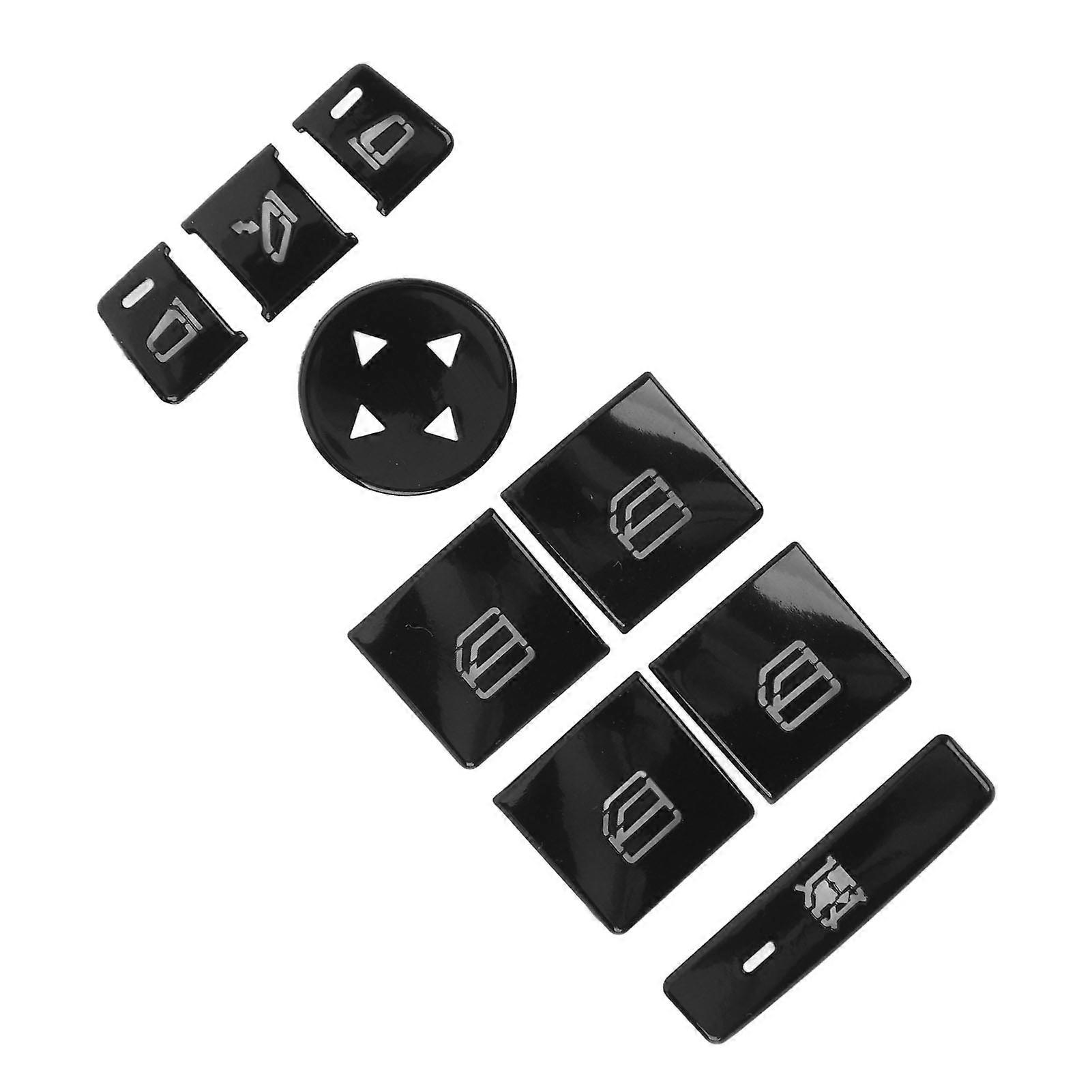 14Pcs Window Lift Button Trim Glossy Black Power Window Switch Button ...