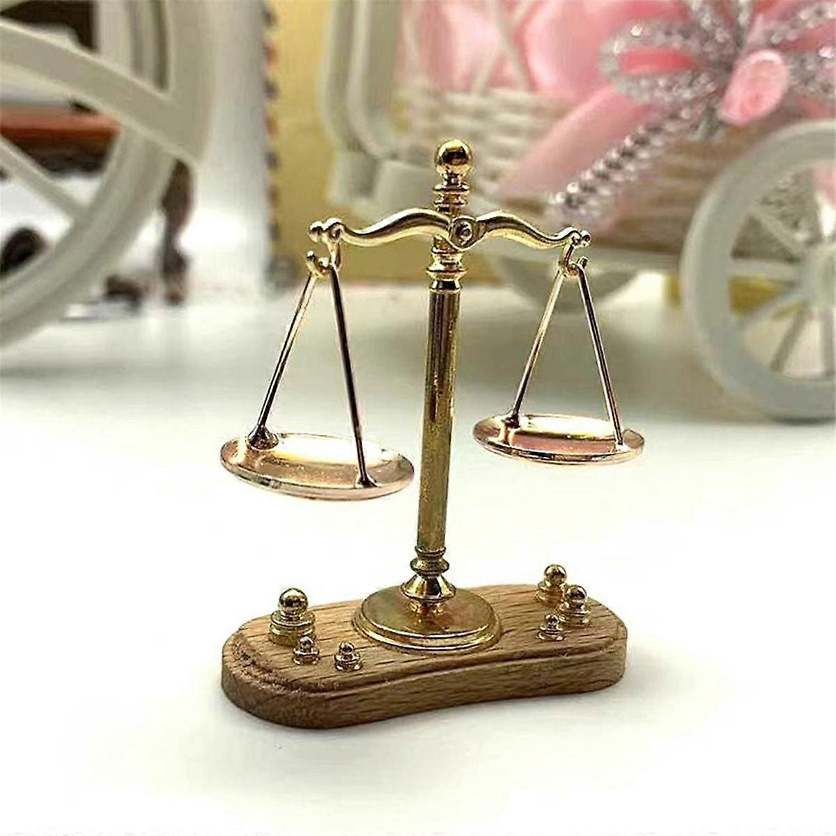 Mini Vintage Balance Scale Ornaments, Metal Antique Justice Scale Model ...