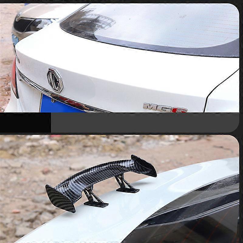 Universal mini spoiler Car Tail Wing Carbon Fiber Look Mini Modified ...