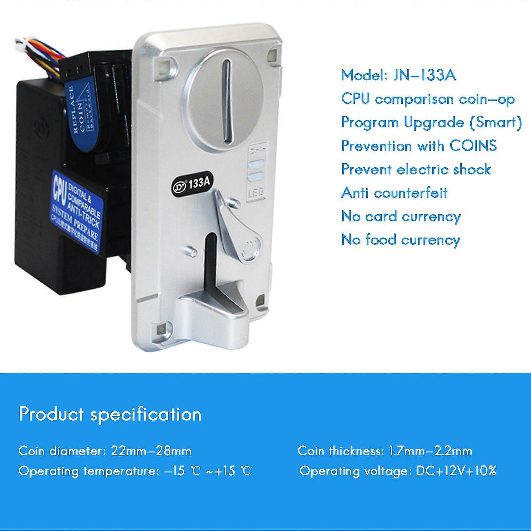 Coin Acceptor Coin Pusher JY133A CPU Arcade Coin Selector for Vending ...