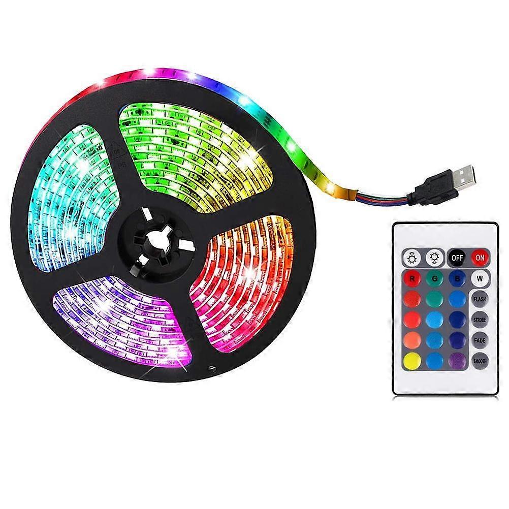 LED Lights Strip RGB DC5V Flexible Lamp Tape USB TV Background Lighting ...