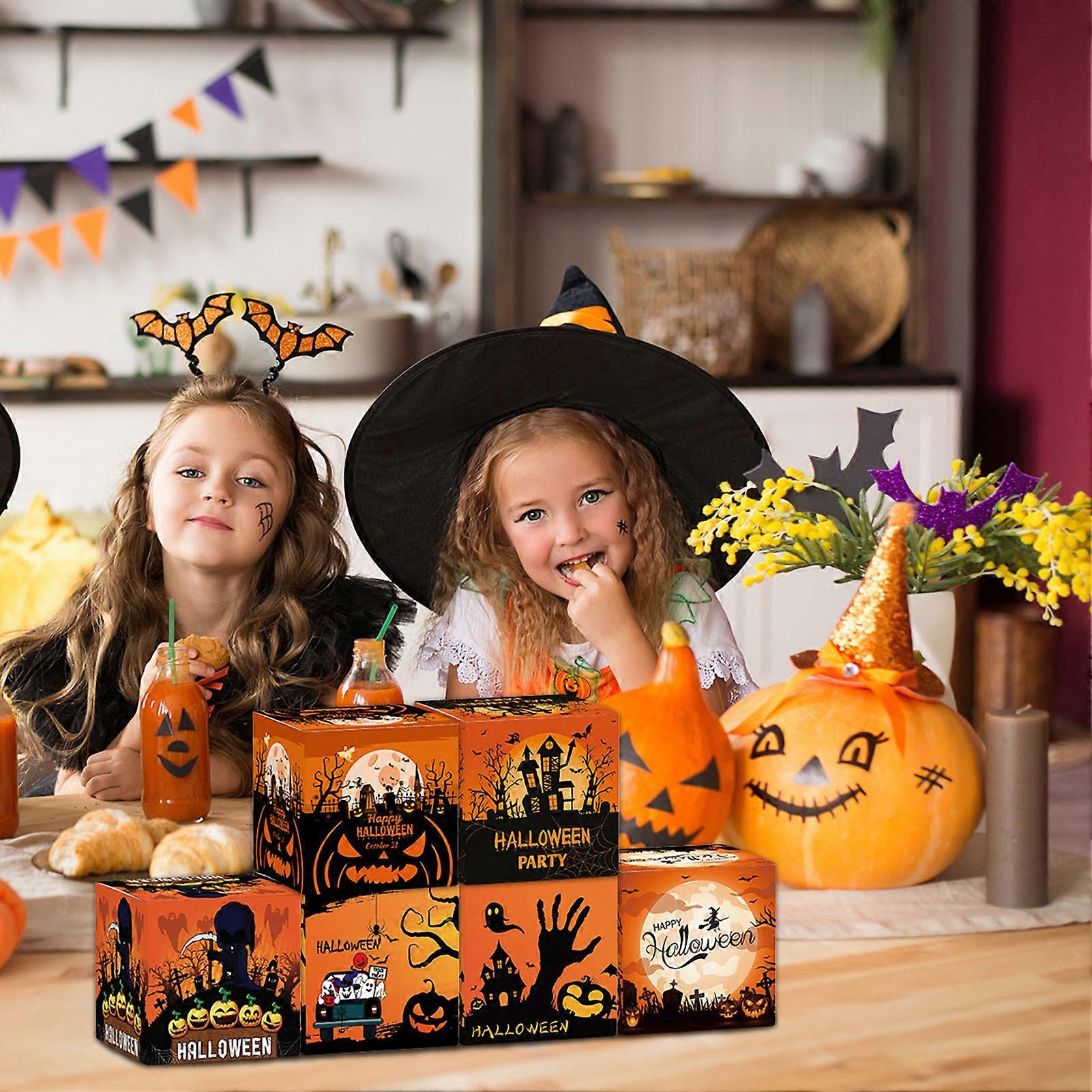 Halloween Candy Box Trick or Treat Boxes for Kids Halloween Cookies Goodie Storage Boxes Candy ...
