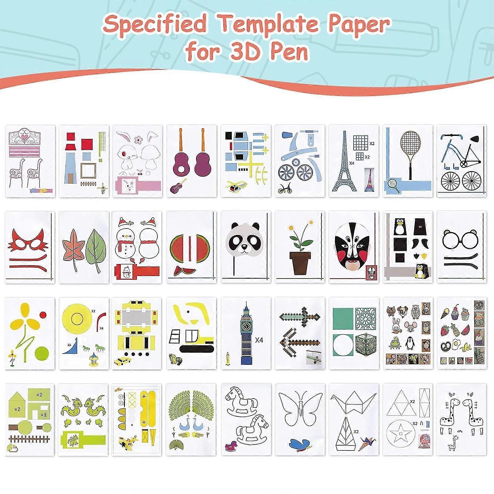 3d Pen Template, 22 Cartoon Pattern Graffiti Drawings, Diy 3d Pencil ...