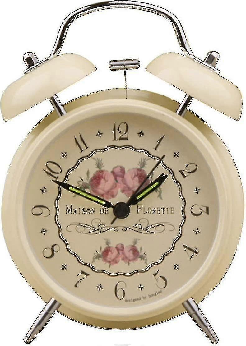 Silent Morning Alarm Clock, Vintage Retro Alarm Clock Night Light Loud ...