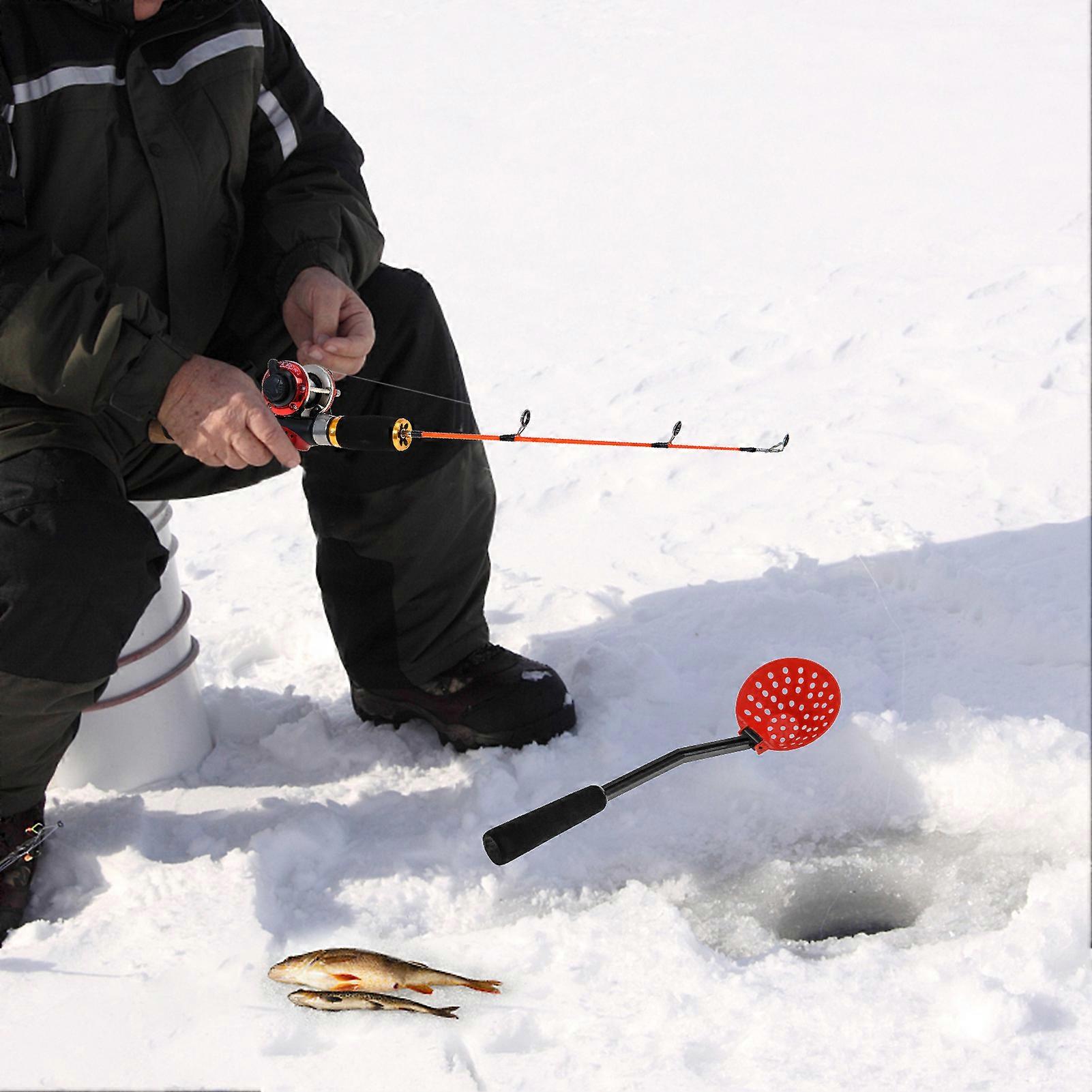 Doorslay Ice Fishing Spö Reel Combo Komplett Kit med Ice Skimmer Skop ...