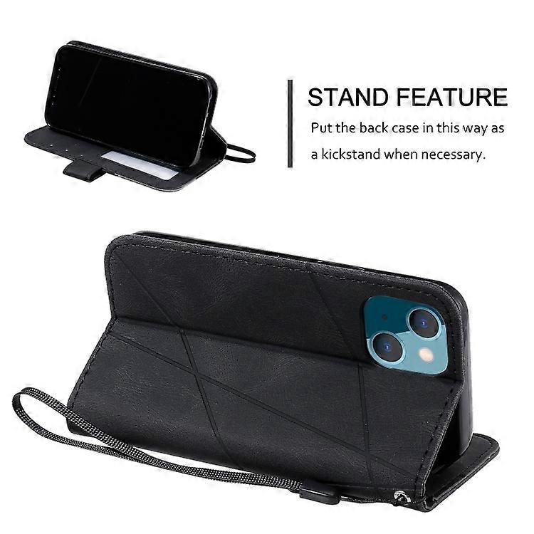 For iPhone 15 Skin Feel Splicing Leather Mobile Phone Case | Fruugo UK