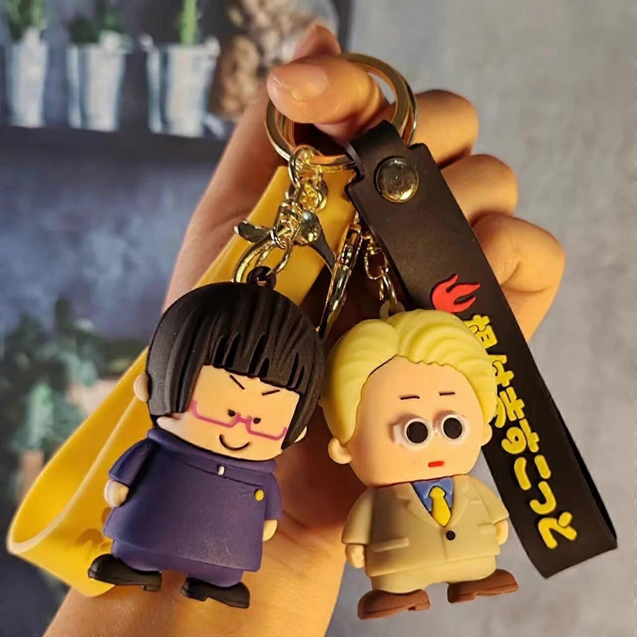 Anime Jujutsu Kaisen Surrounding Cute Schoolbag Keychain Keyring Gojo ...