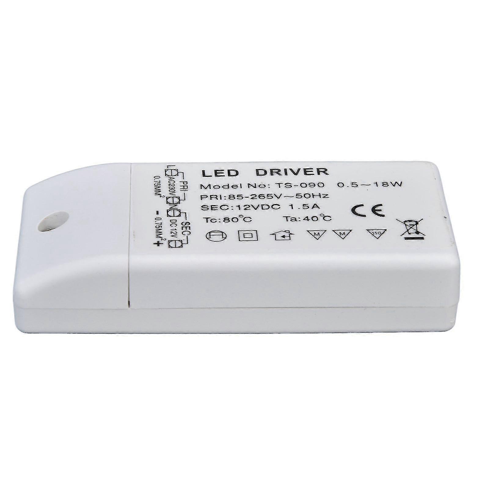 Led Transformer 18w 12vdc 1.5a Constant Current Led Driver For Cabinet ...